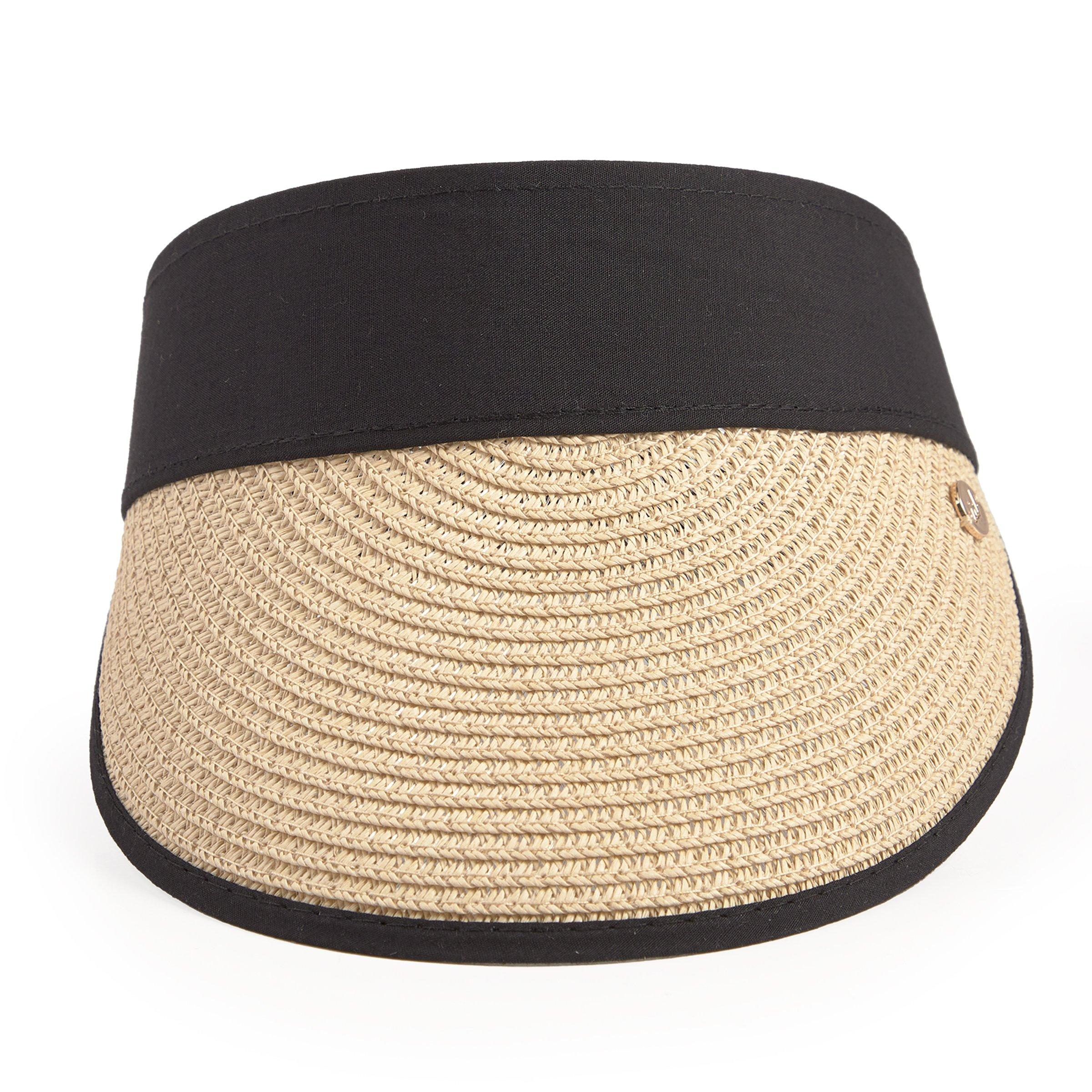 Beige Straw Visor Cap (3160912) | Identity