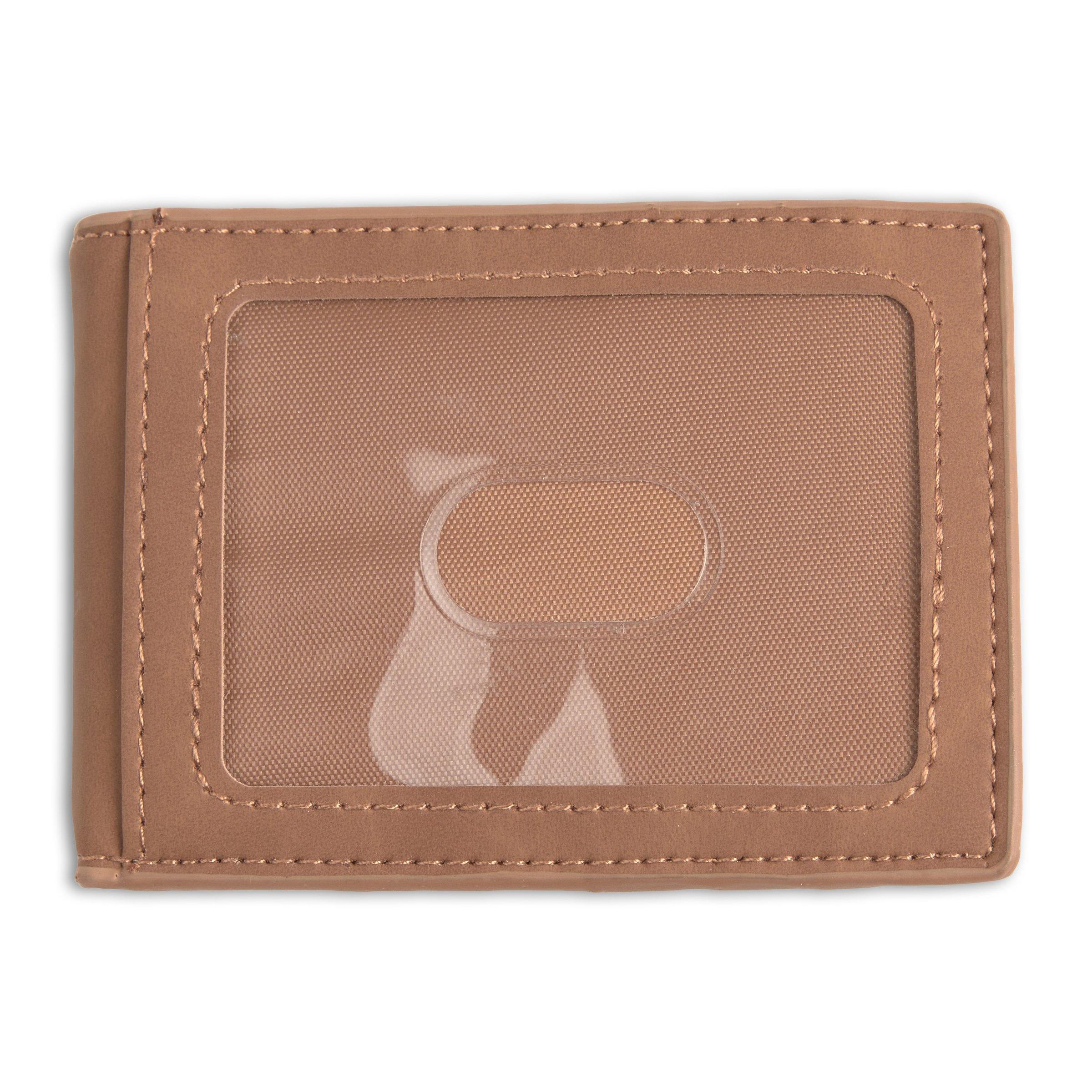 Tan ID & Money Clip Wallet (3175110) | Birlin Mens Accessories