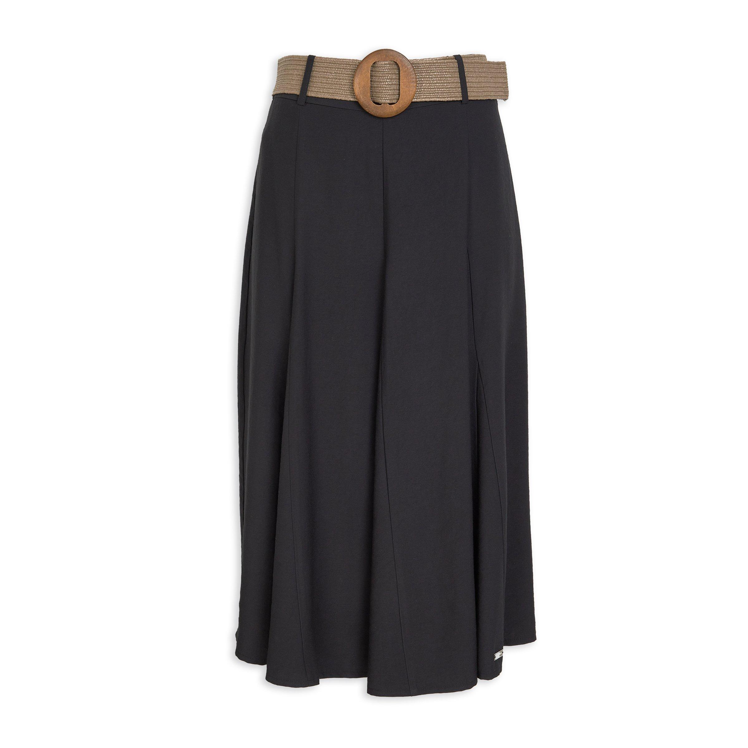 Black Belted A-line Skirt (3175933) | Daniel Hechter