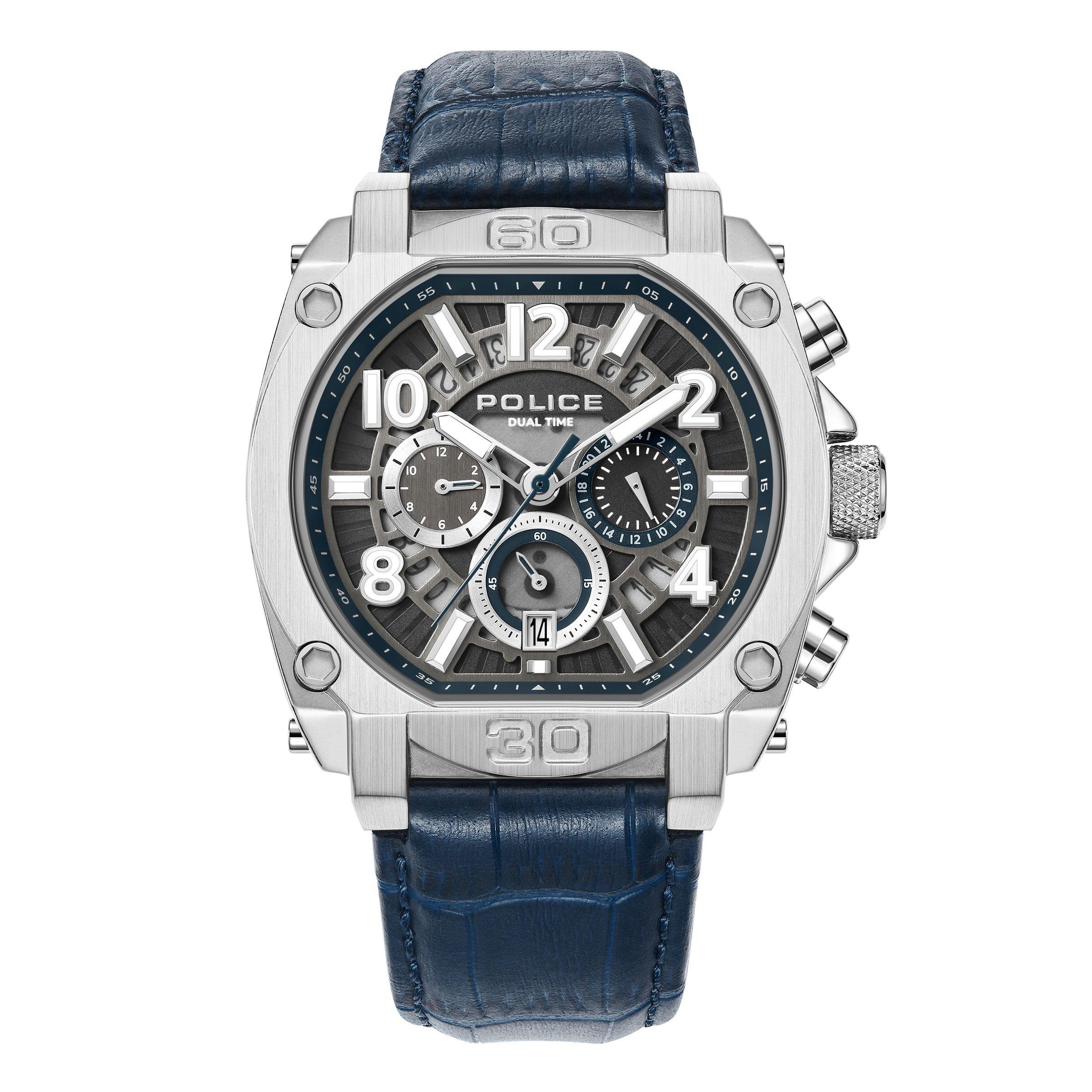 Navy Leather Norwood Watch (3176379) | Police