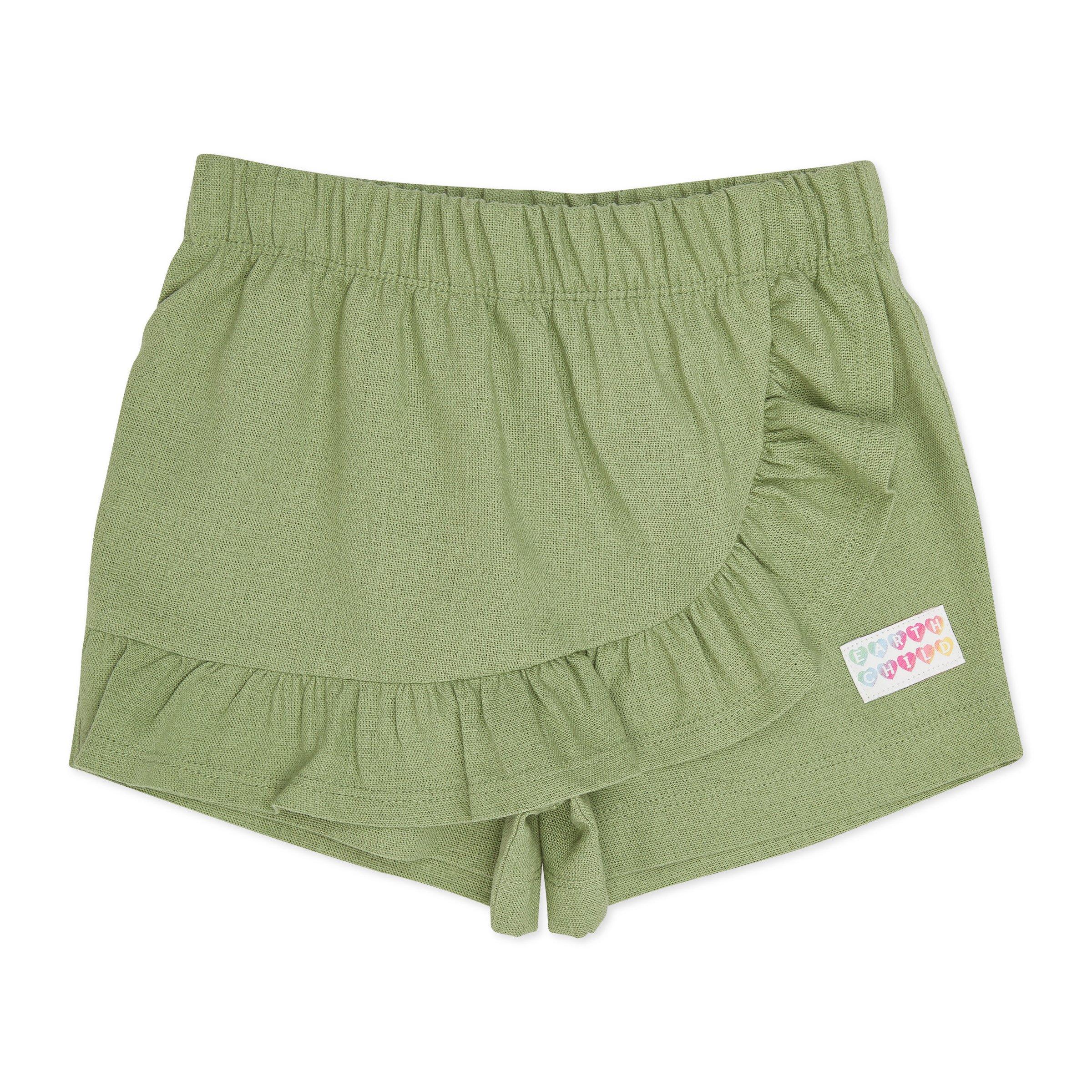 Bag Girl Green Linen Skort (3176641) | Earthchild