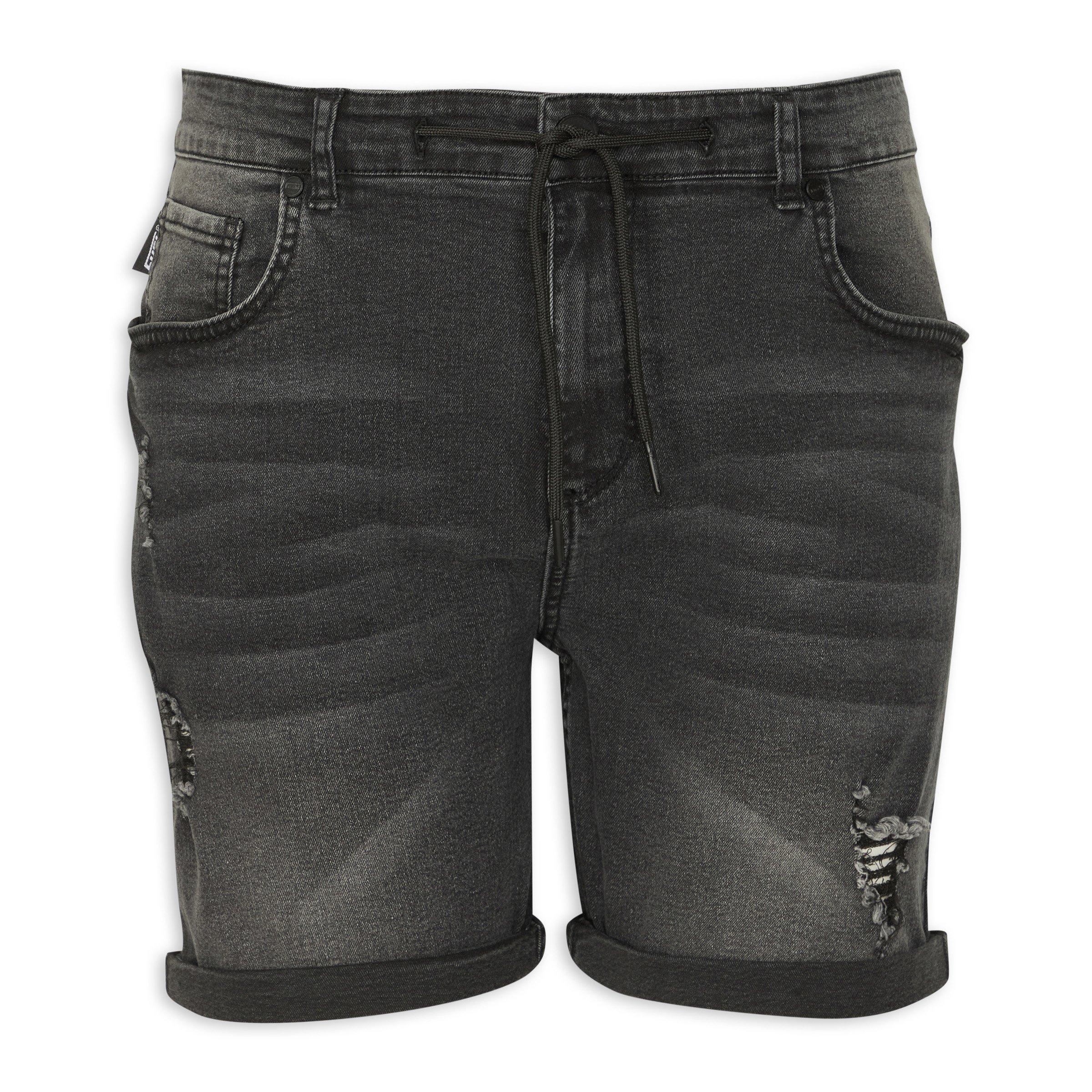 Black Ripped Denim Shorts (3176642) | Fuel