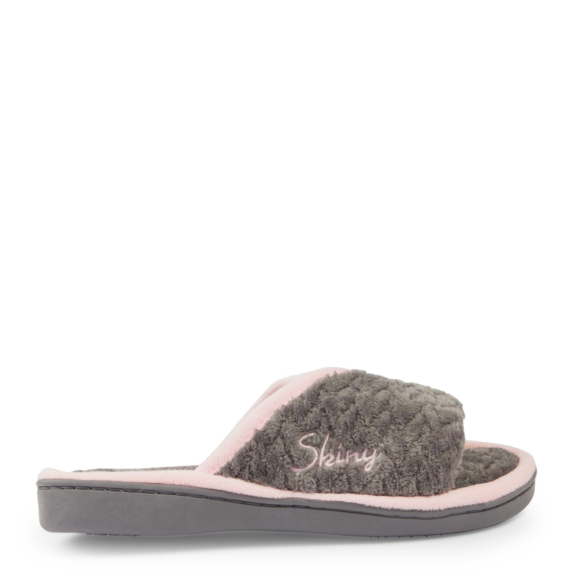 Grey Foldover Slippers (3176788) | Skiny