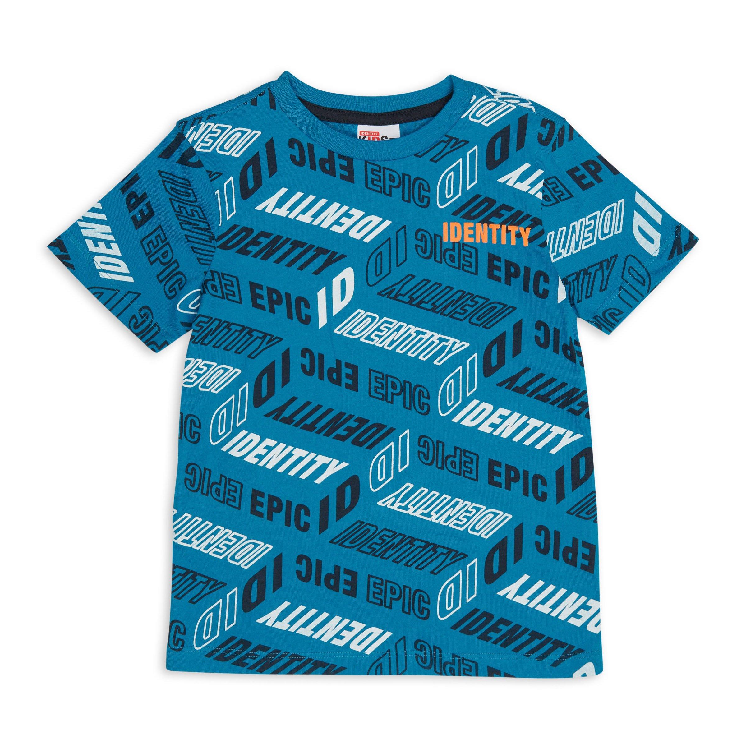 Kid Boys Blue Graphic T-shirt (3176987) | Identity