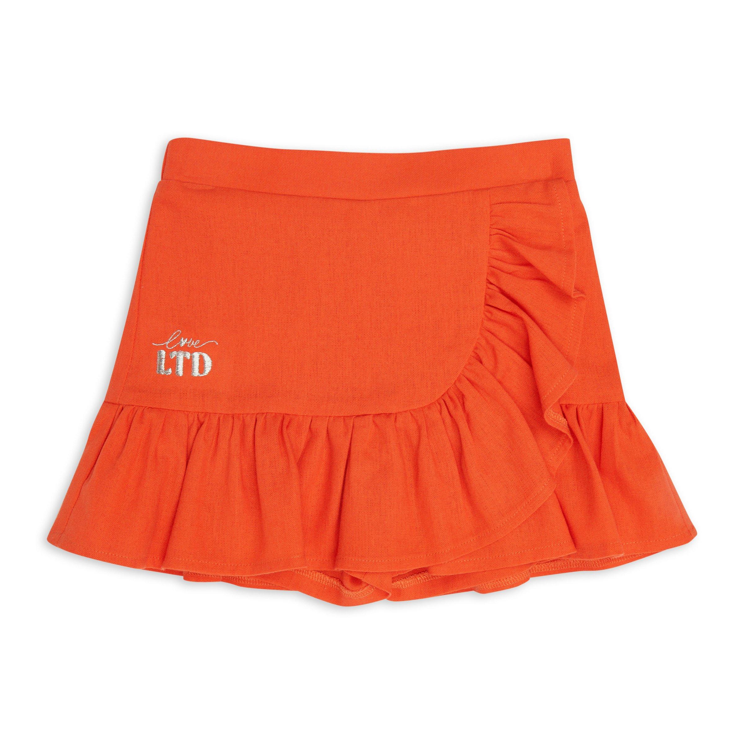 Kid Girls Orange Skorts (3177029) | Max & Mia