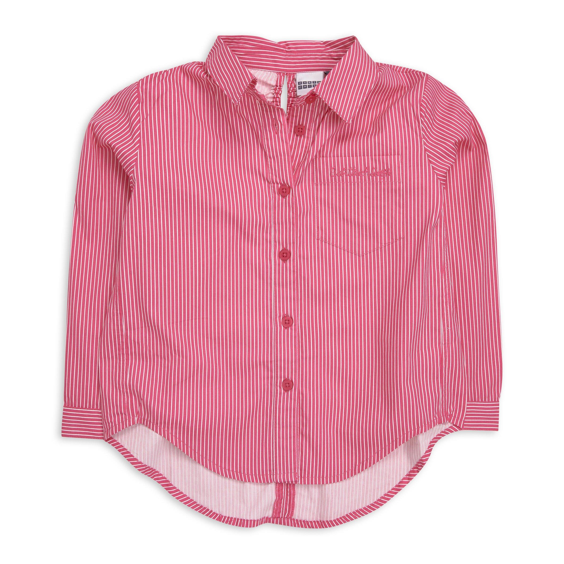 Kid Girls Pink Striped Shirt (3177281) | Earthchild