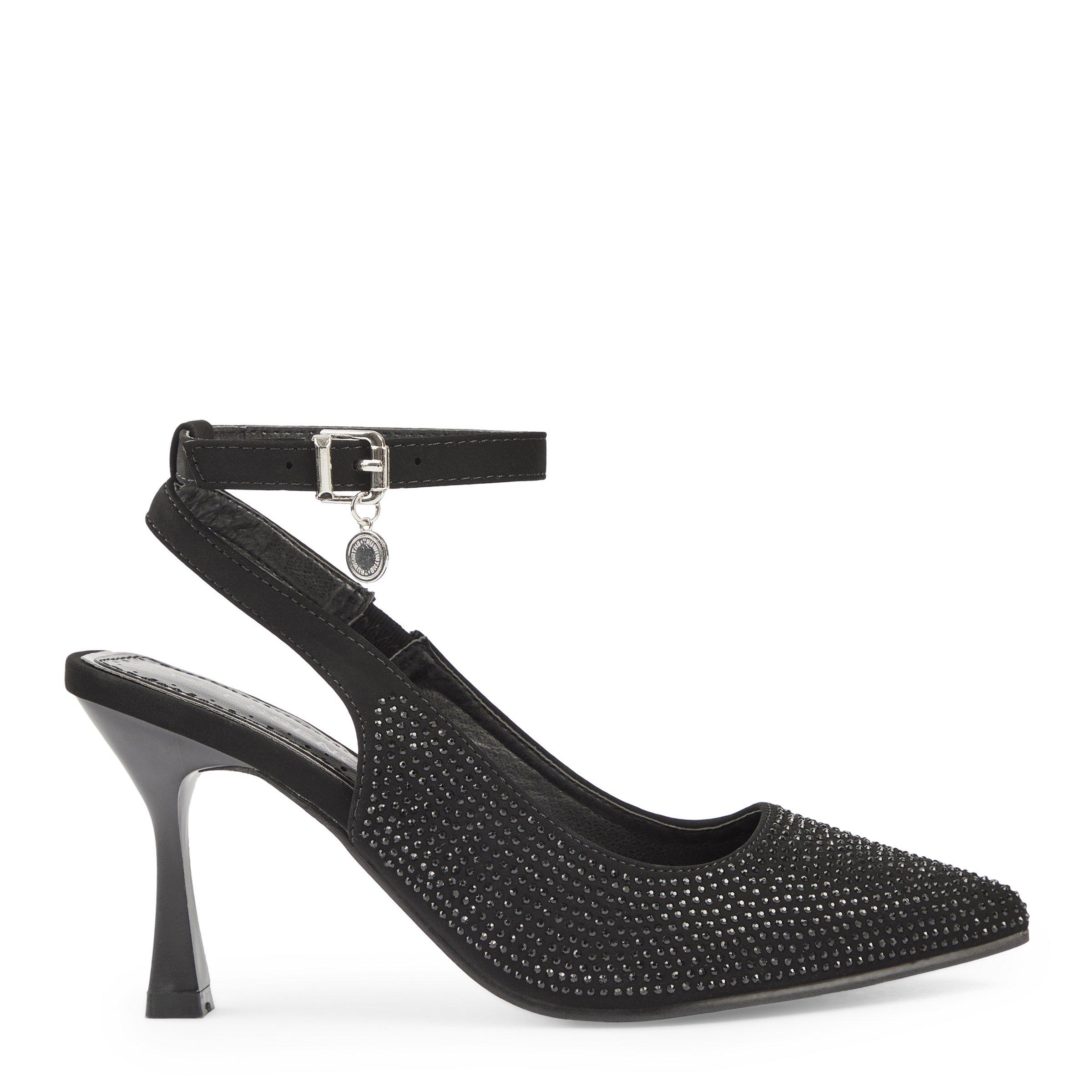Black Embellished Ankle Strap Heels (3177370) | Truworths