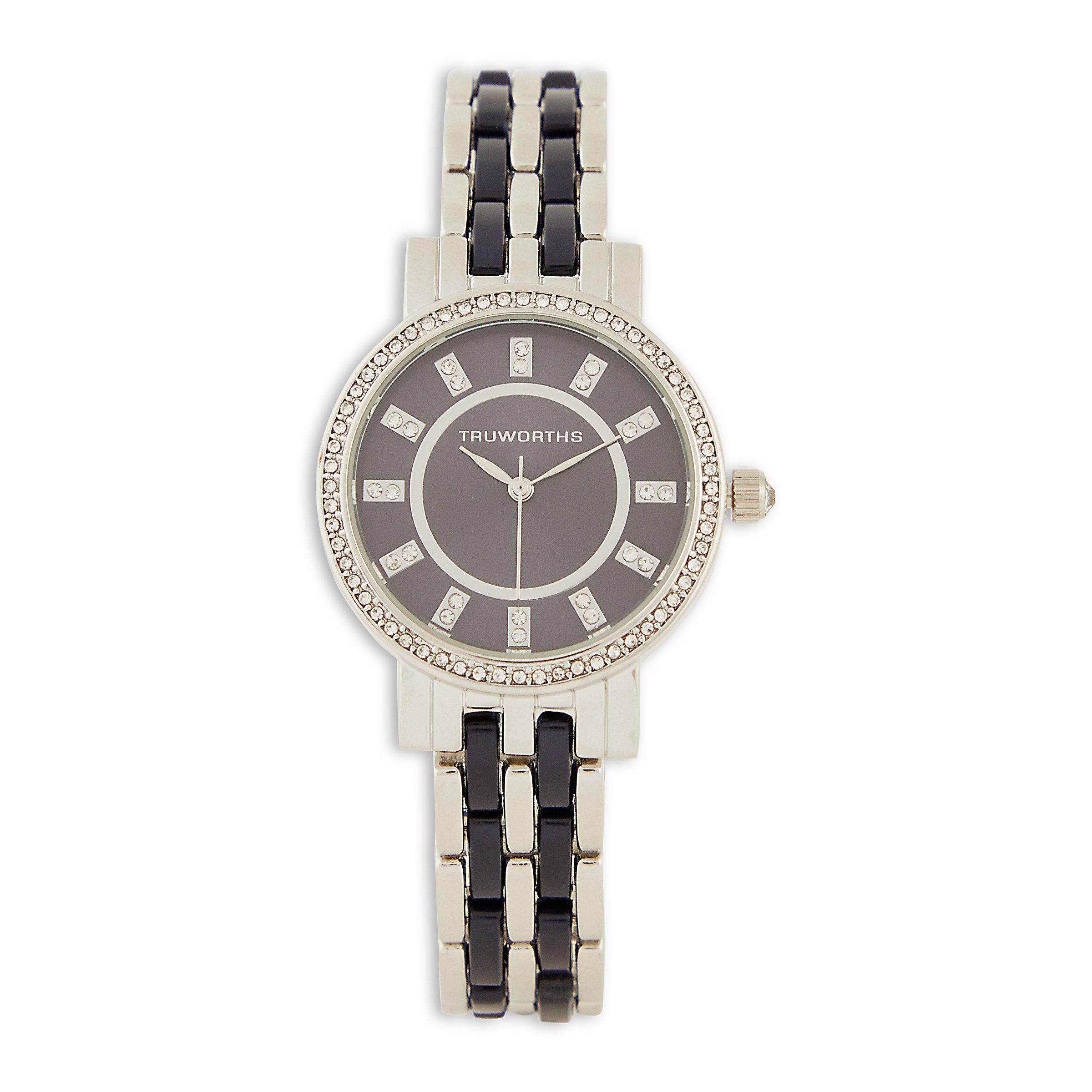 Silver Navy Tile Metal Watch (3177451) | Truworths
