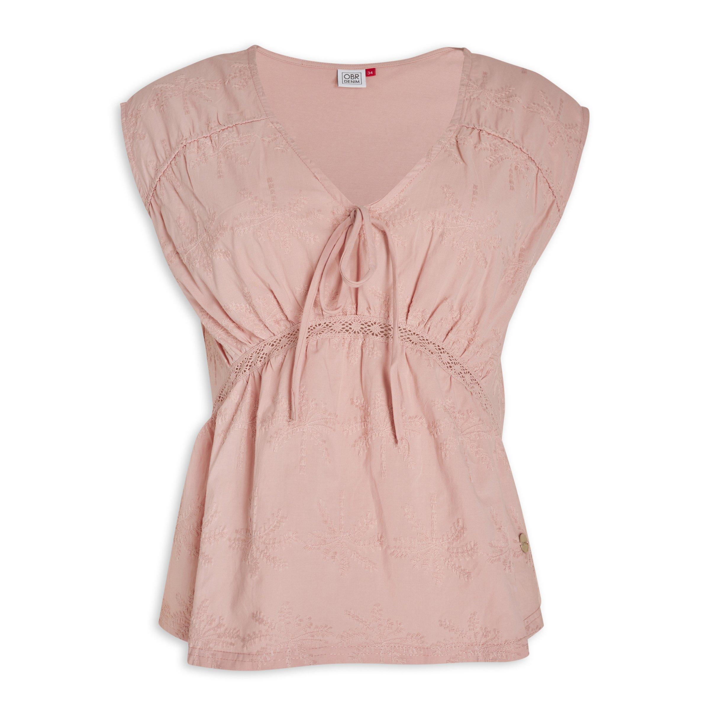 Pink Embroidered Shell Top (3177735) | OUTBACK RED