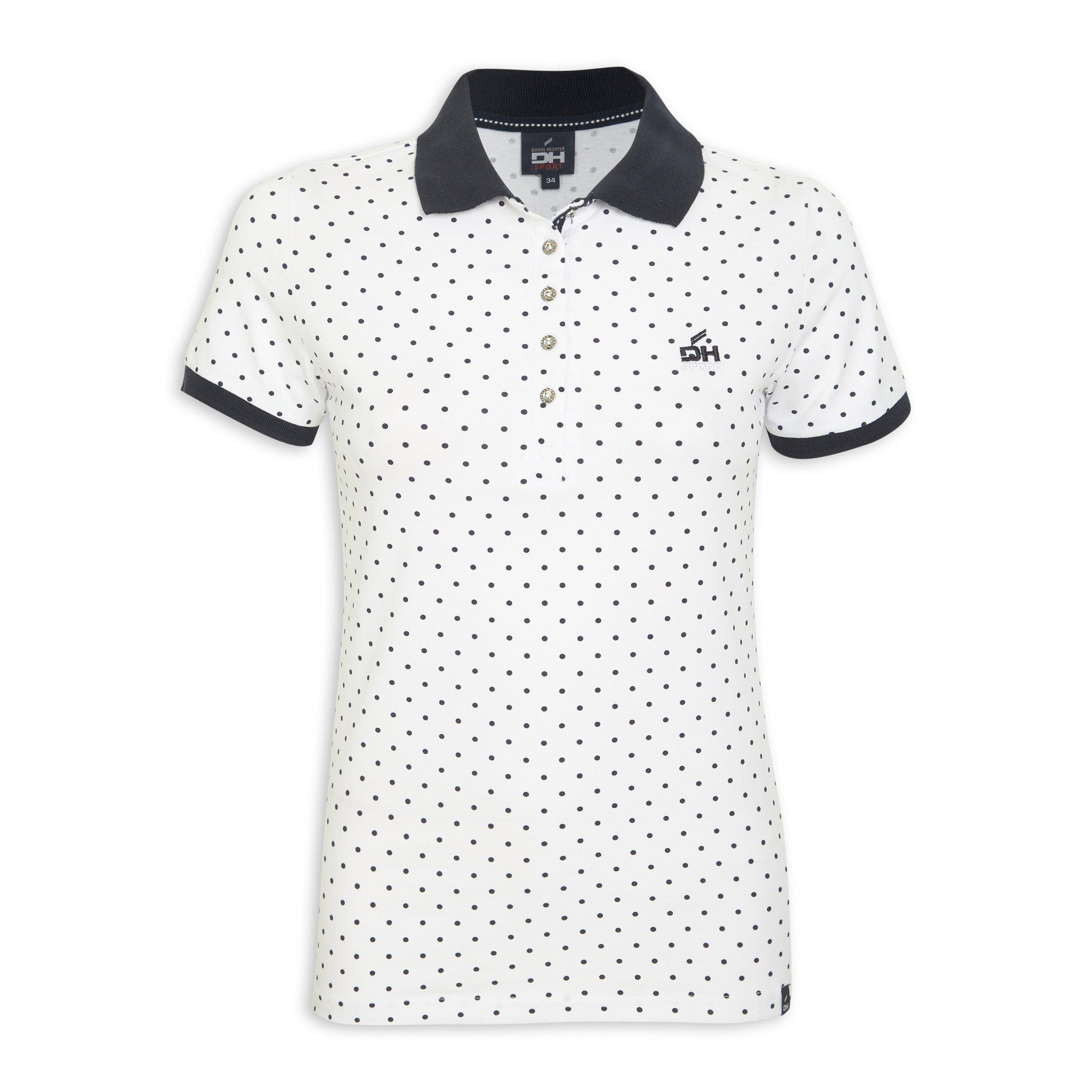 White and Navy Spotted T-shirt (3177773) | Daniel Hechter