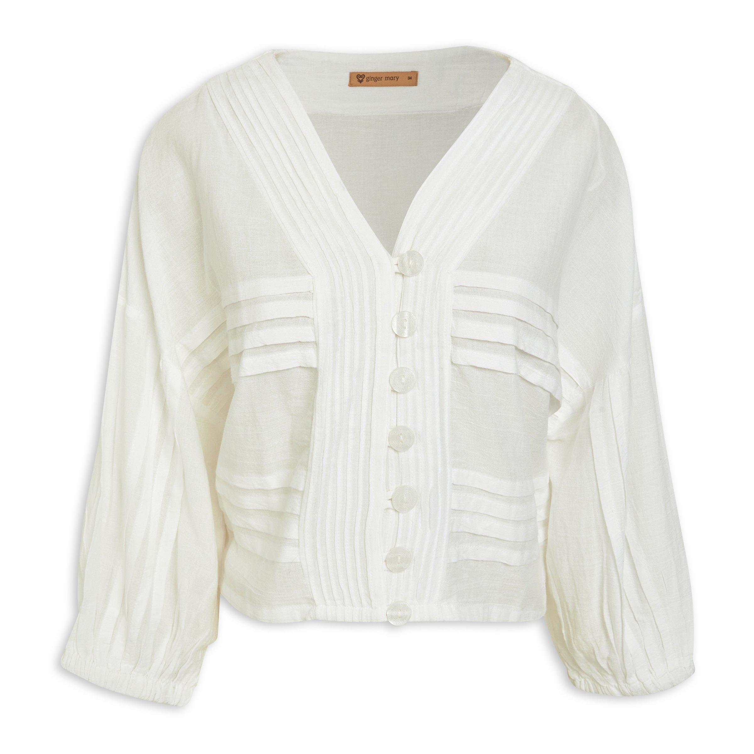 White Voile Shacket (3177779) | Ginger Mary