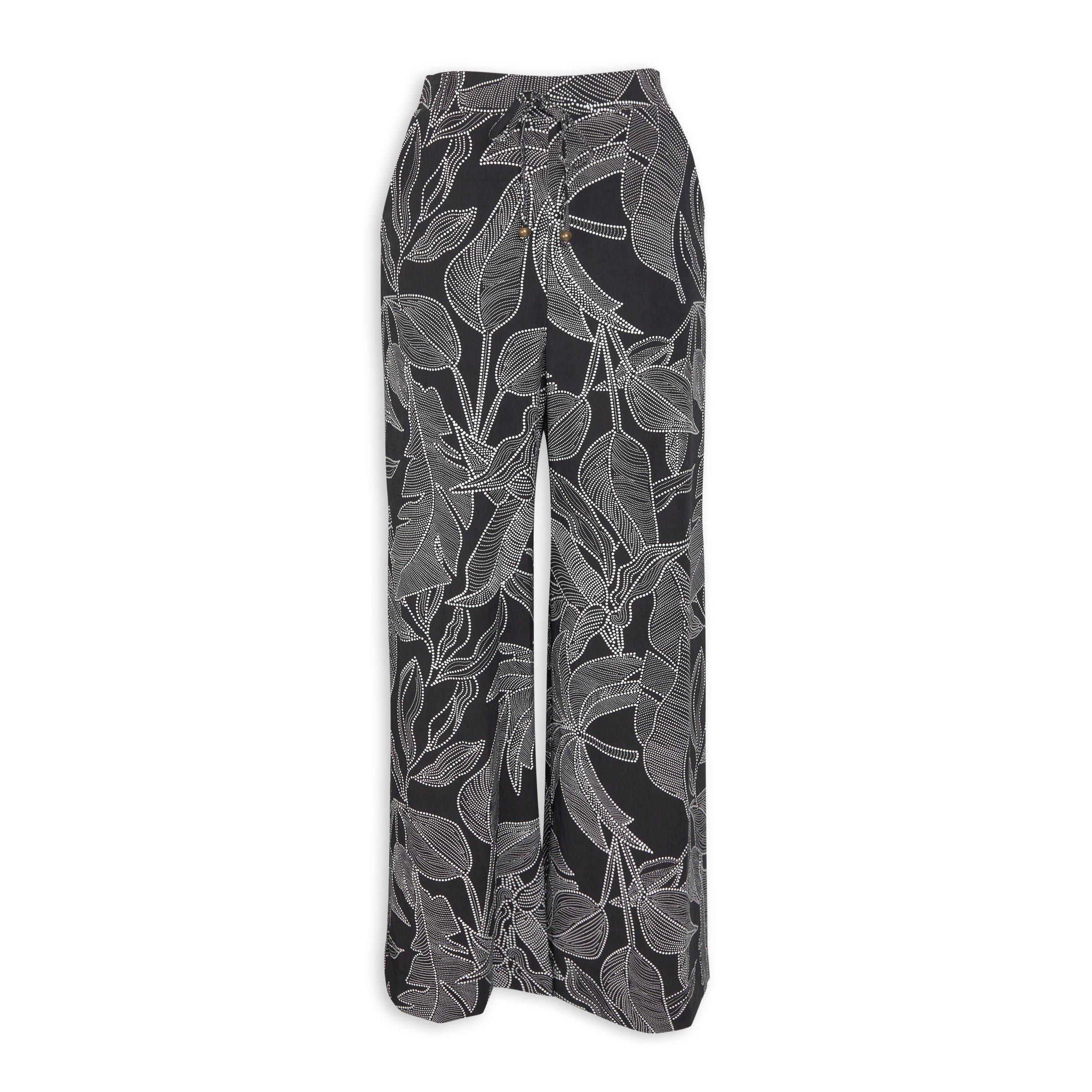 Black Printed Wide Leg Pants (3178073) | Truworths