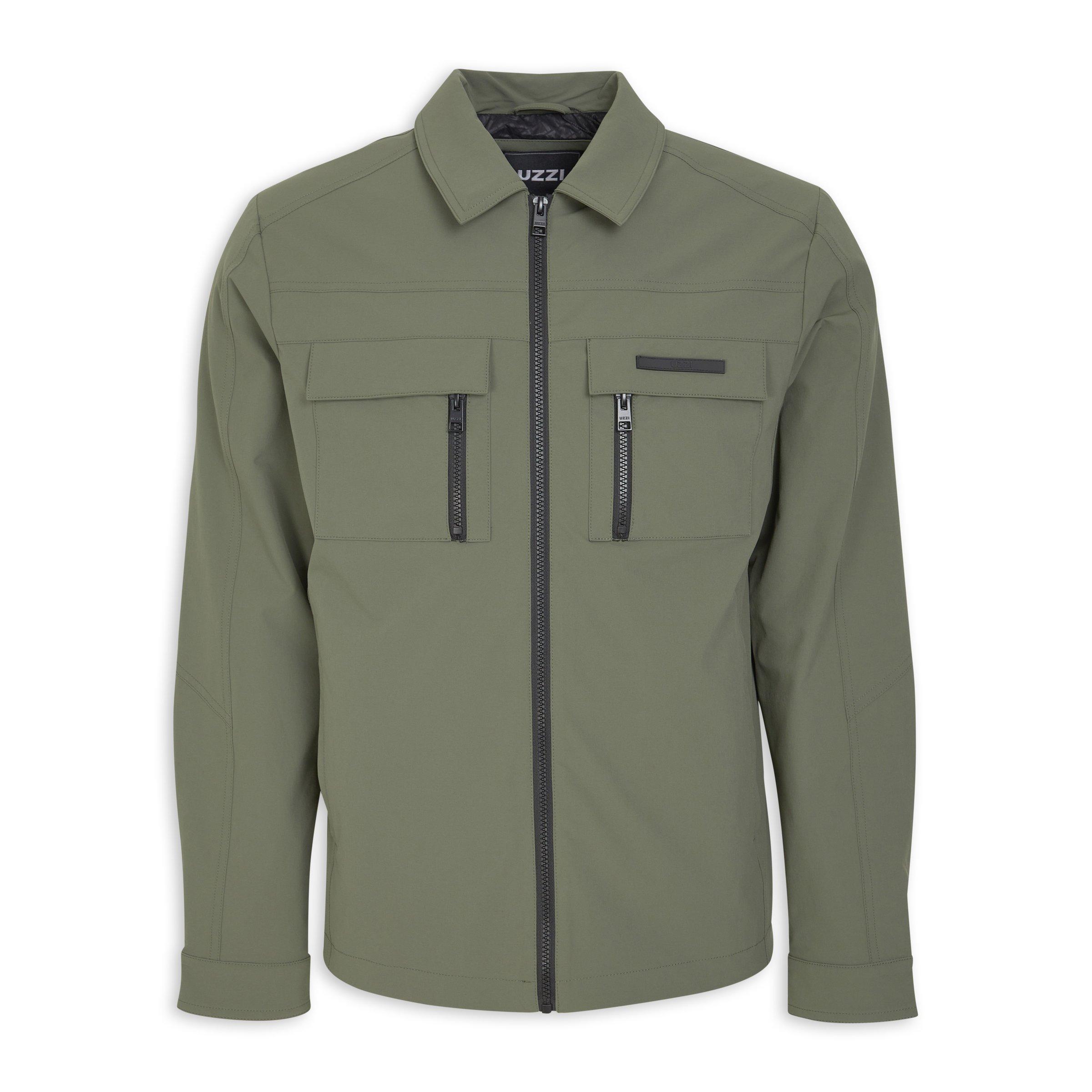 Green Zip-through Utility Jacket (3178082) | UZZI