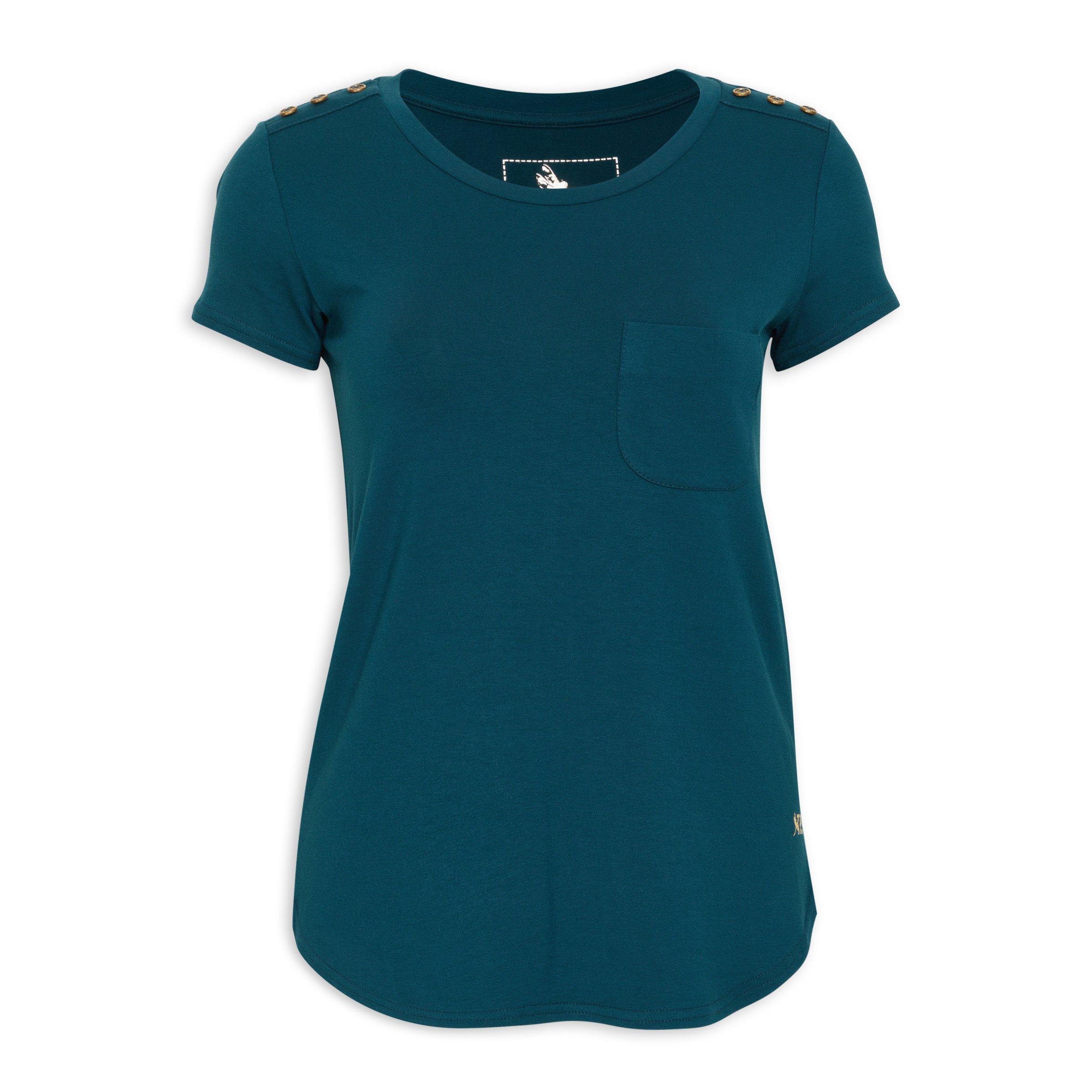 Teal T-shirt With Pocket (3179060) | TRS