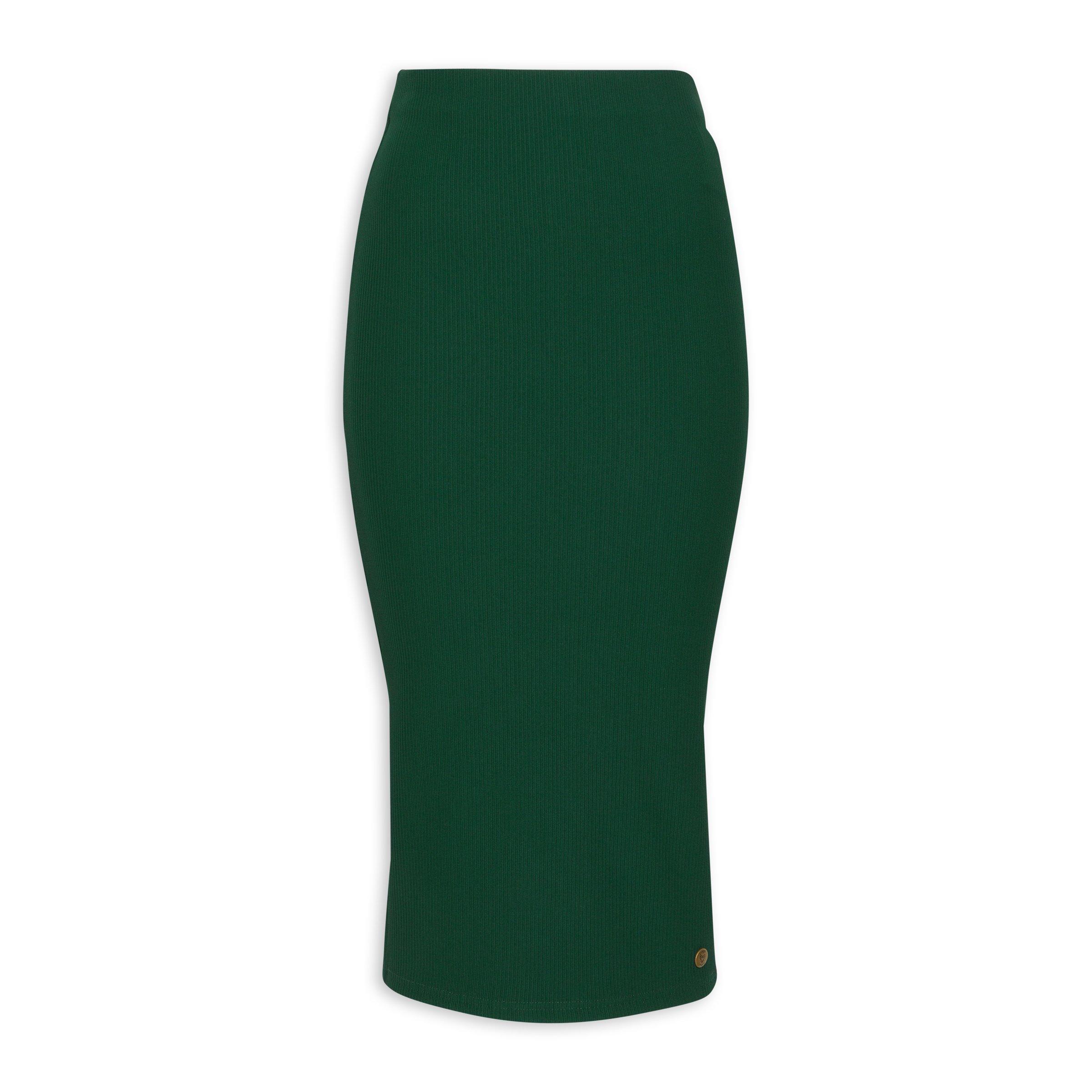 Green Ribbed Bodycon Skirt (3179079) | Ginger Mary
