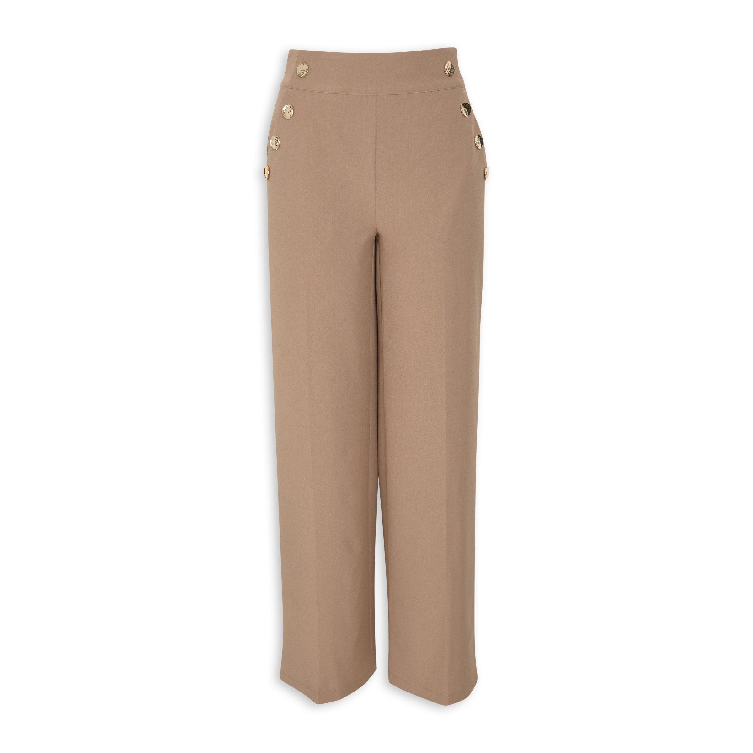 Tan Button Detail Pants (3179085) | Truworths