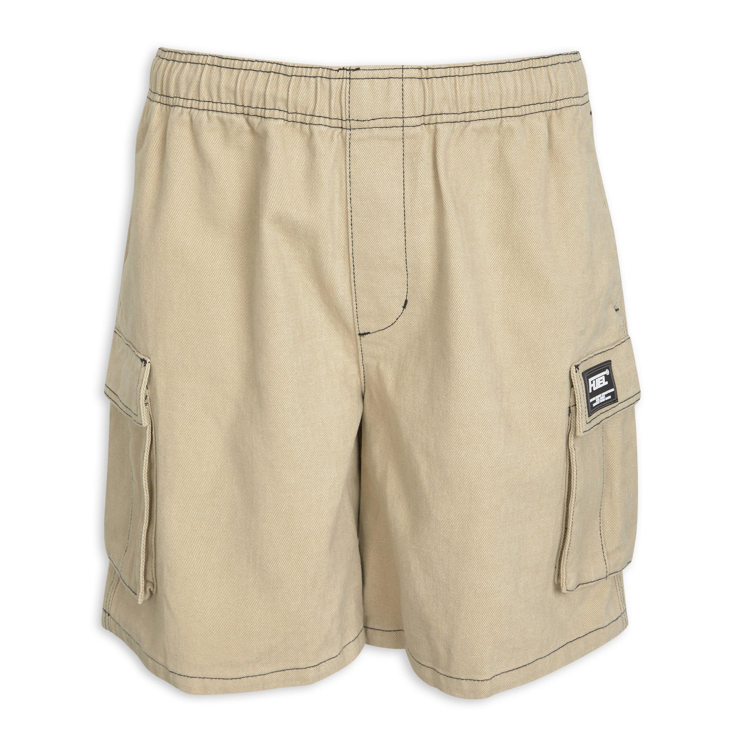 Beige Stitch Cargo Shorts (3179225) | Fuel