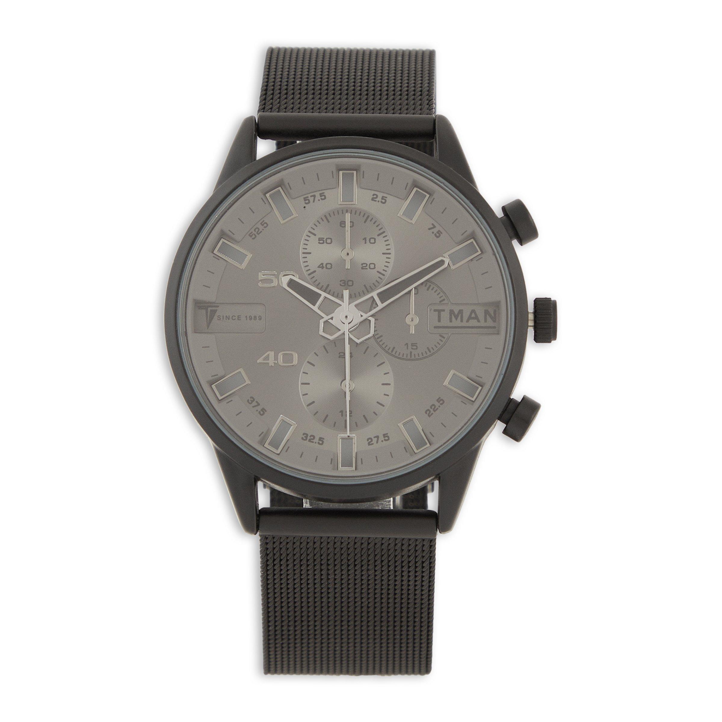 Black and Gun Mesh Watch (3179292) | Truworths