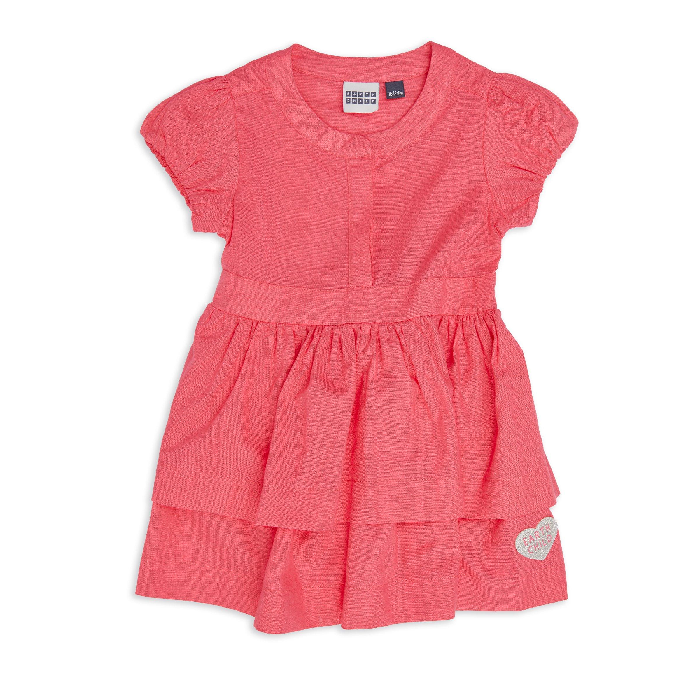 Baby Girl Pink Tiered Dress (3179773) | Earthchild