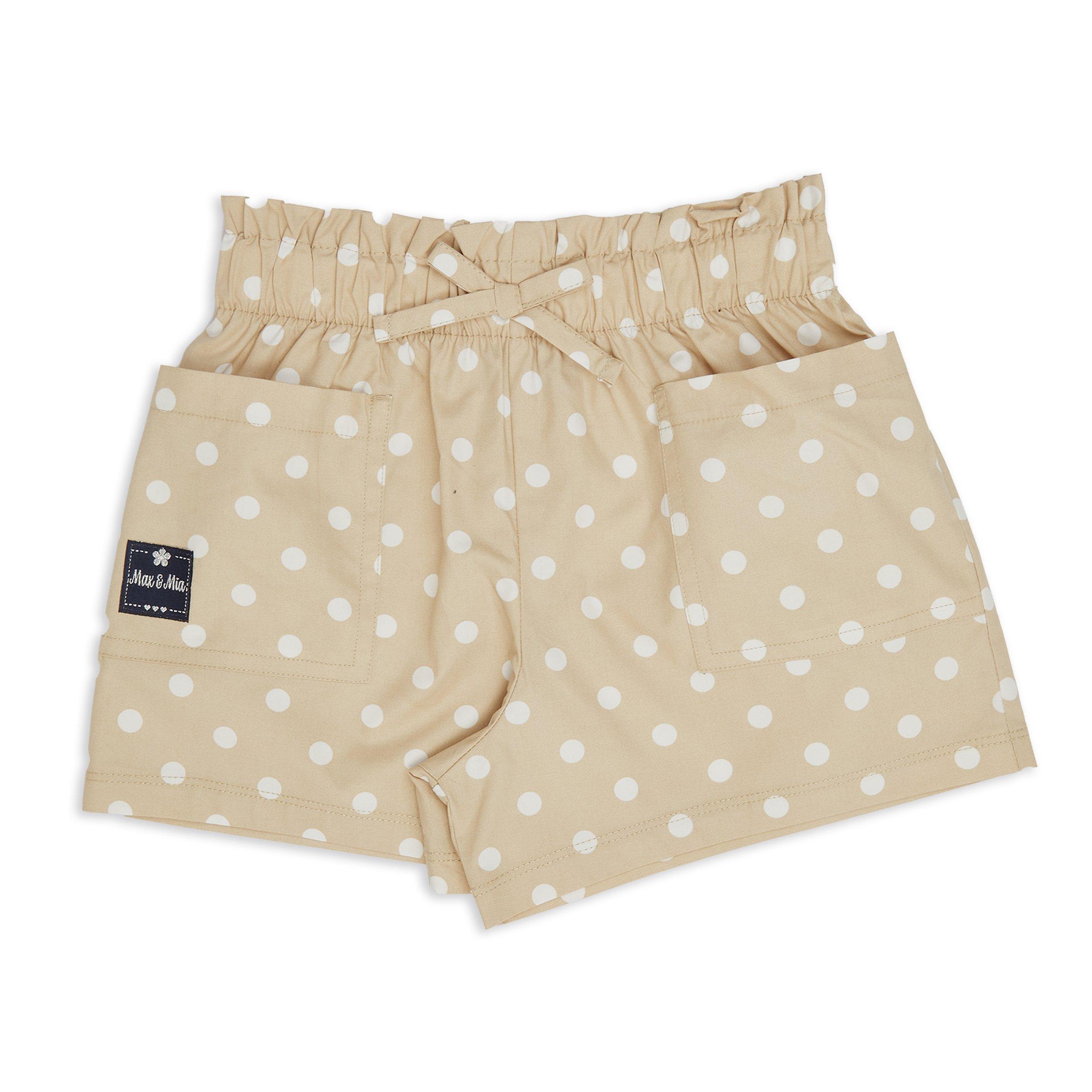 Kid Girls Beige Spotted Shorts (3179971) | Max & Mia