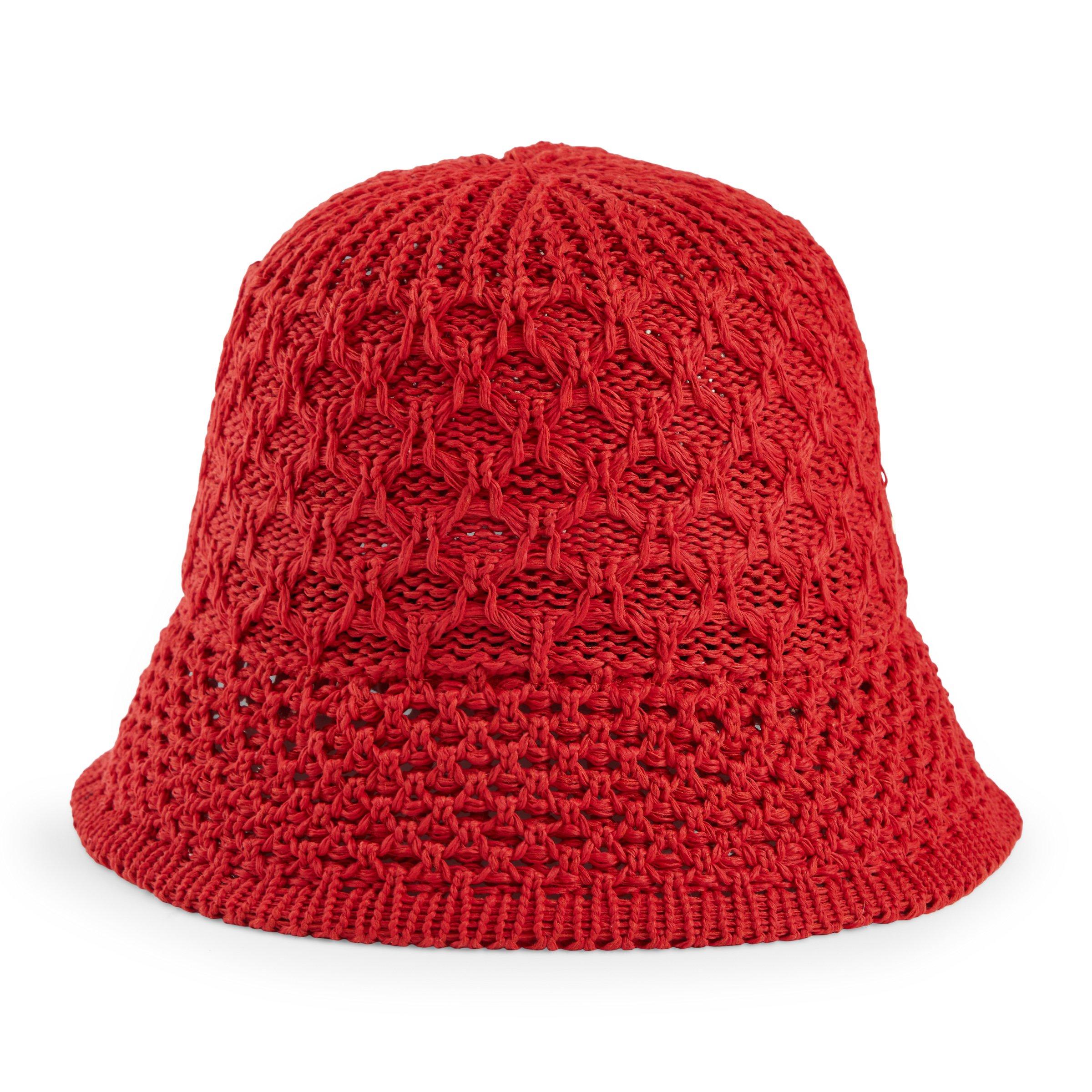 Red Knitted Bucket Hat (3179978) | Identity