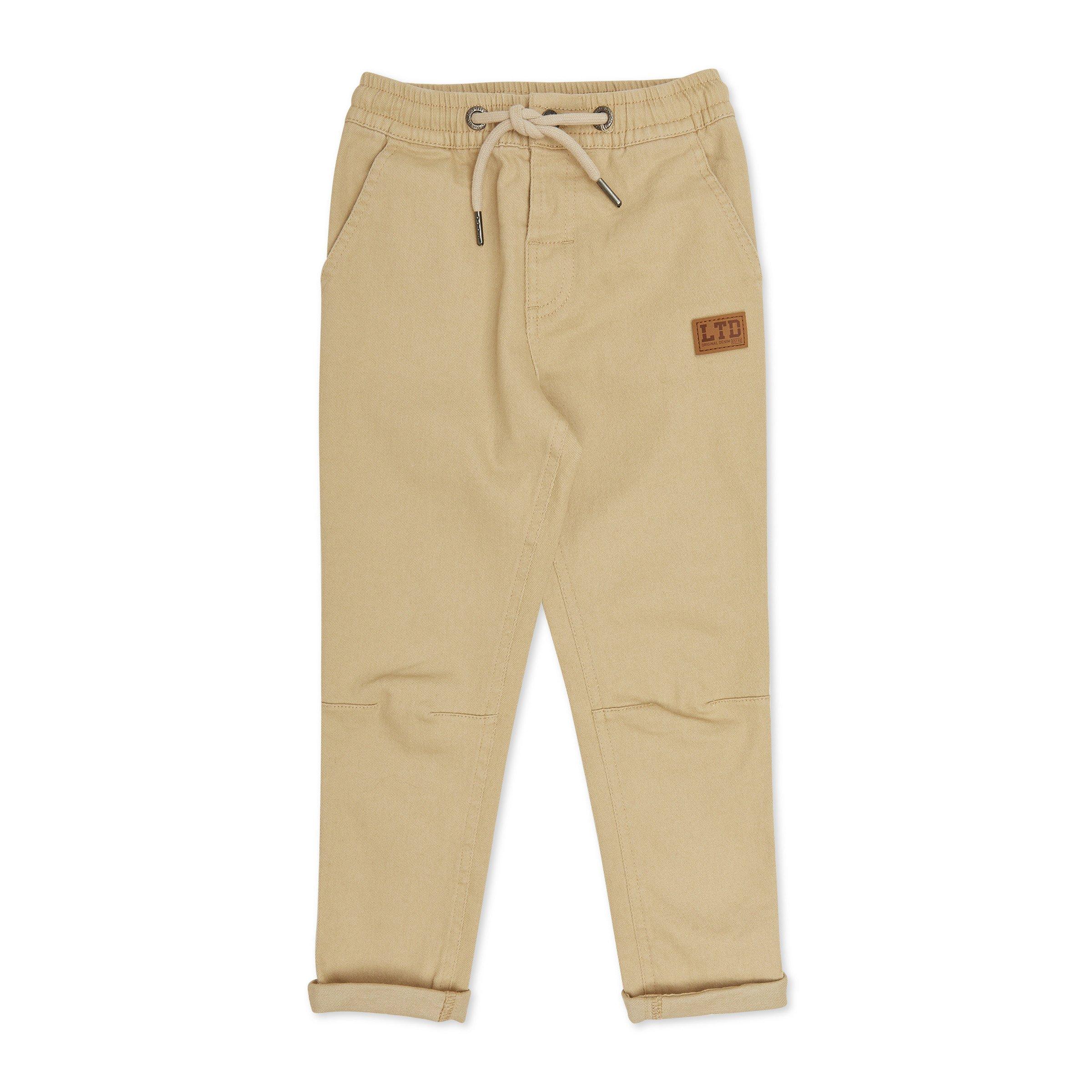 Kid Boy Beige Slim Leg Pants (3180093) | LTD Kids