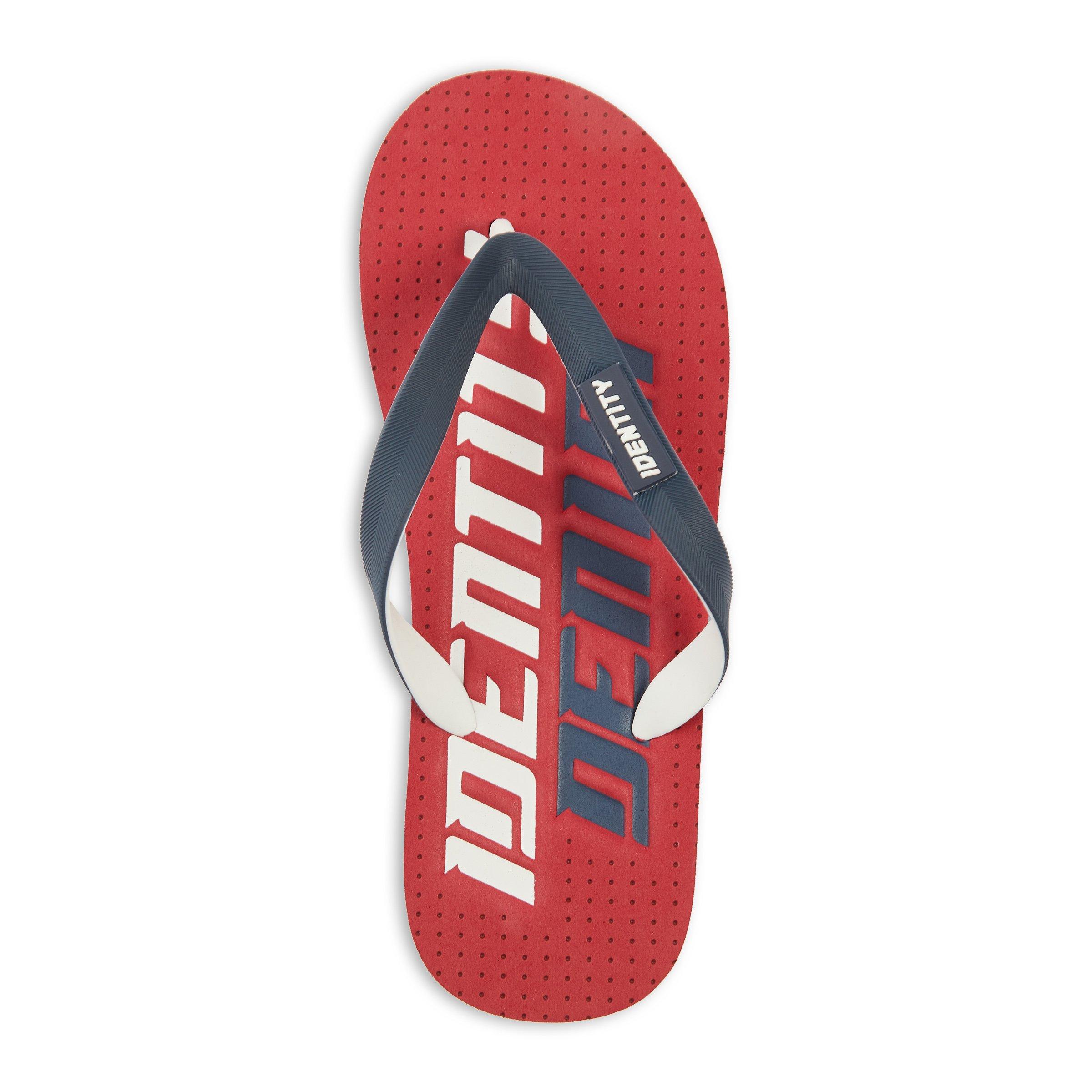 Red Branded Flip Flops (3180096) | Identity