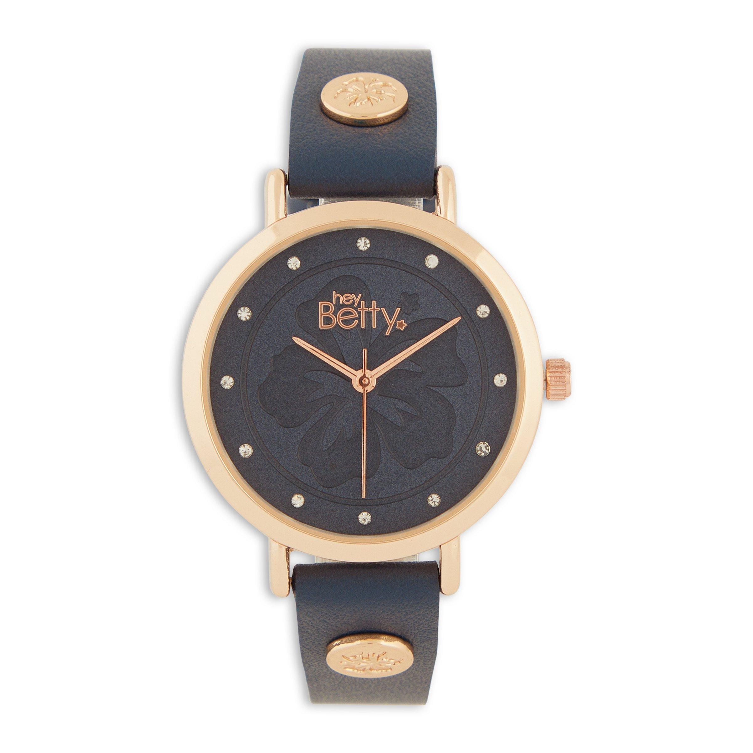 Navy PU Stud Strap Watch (3180175) | Truworths