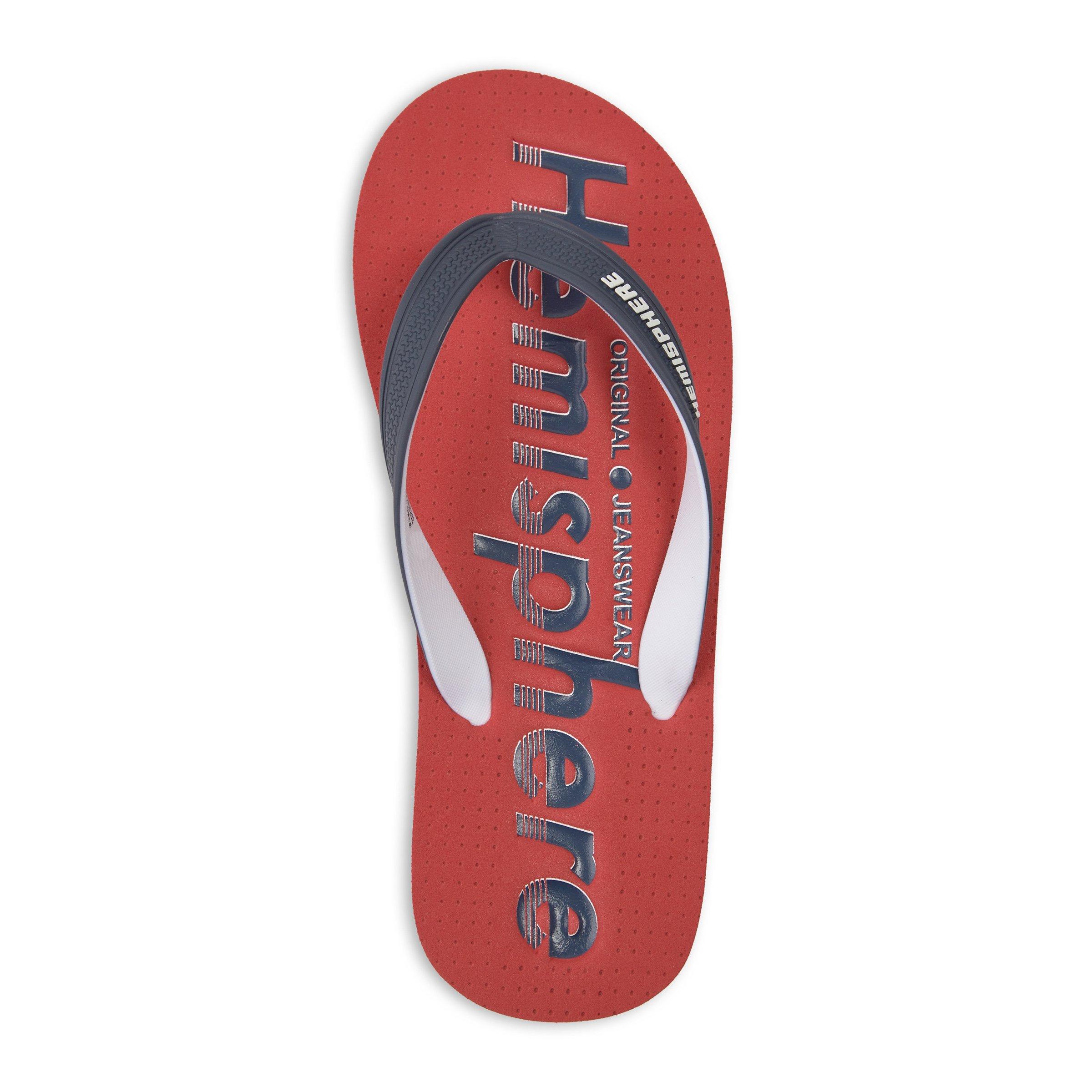 Red Branded Flip Flops (3180210) | Hemisphere