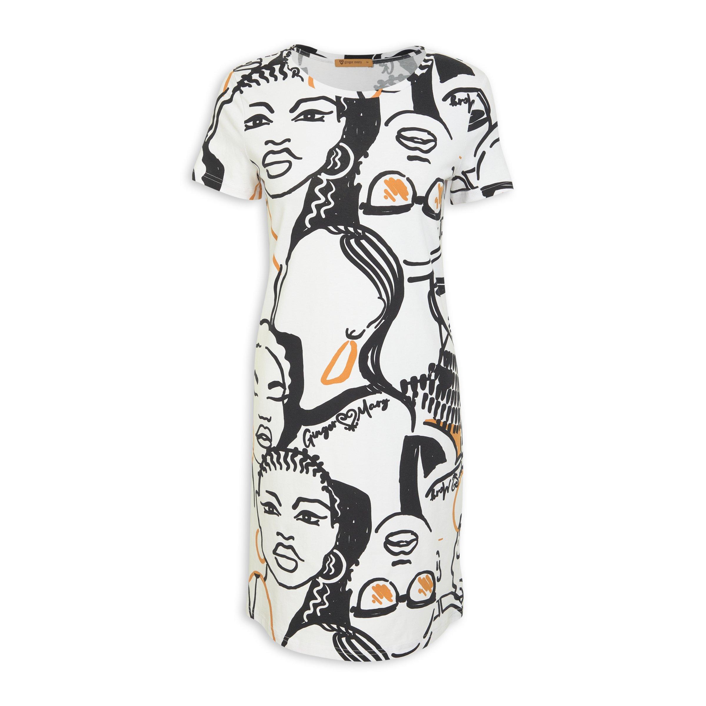 White Faces Print Dress (3180498) | Ginger Mary