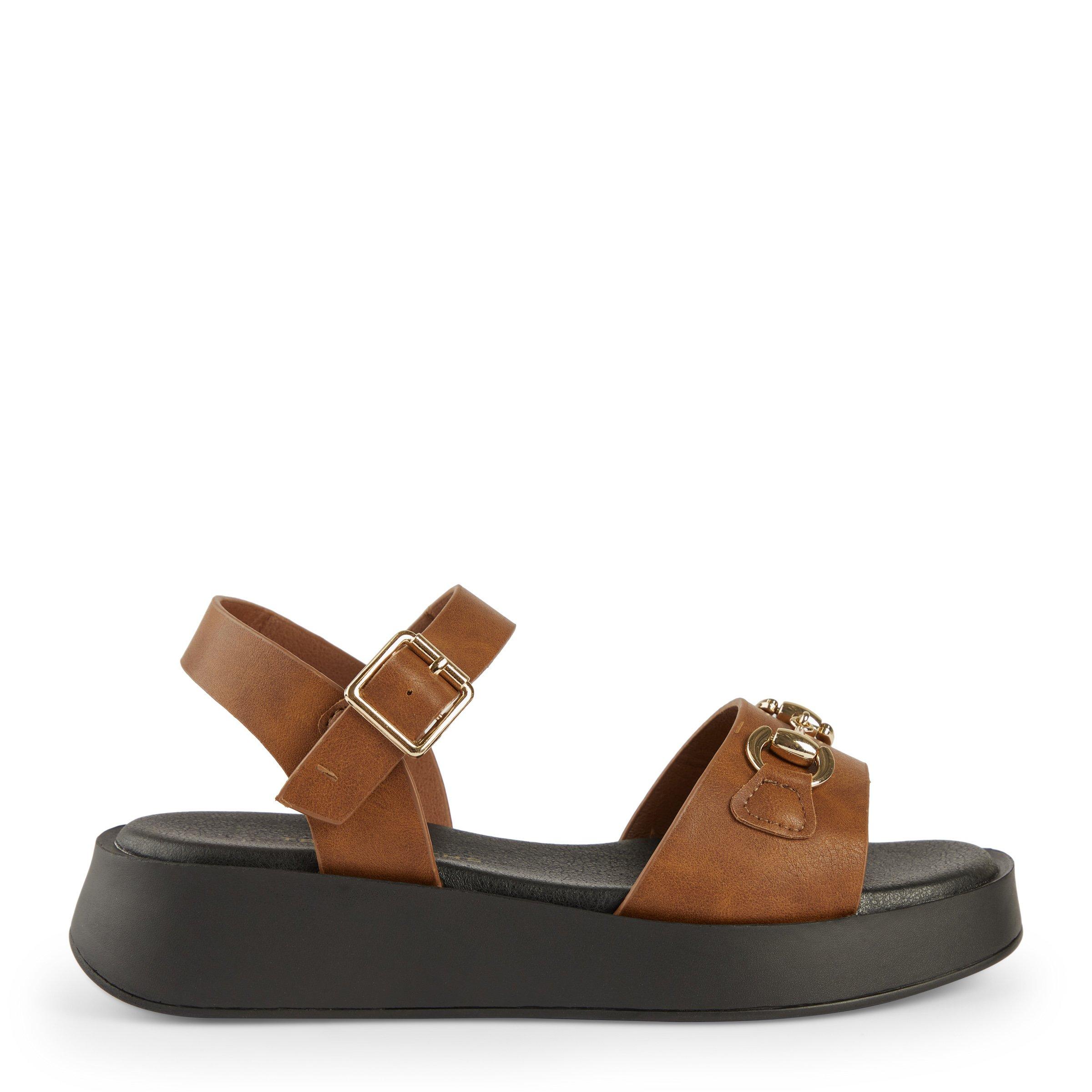 Tan Ankle Strap Flatform Sandals (3180775) | Truworths