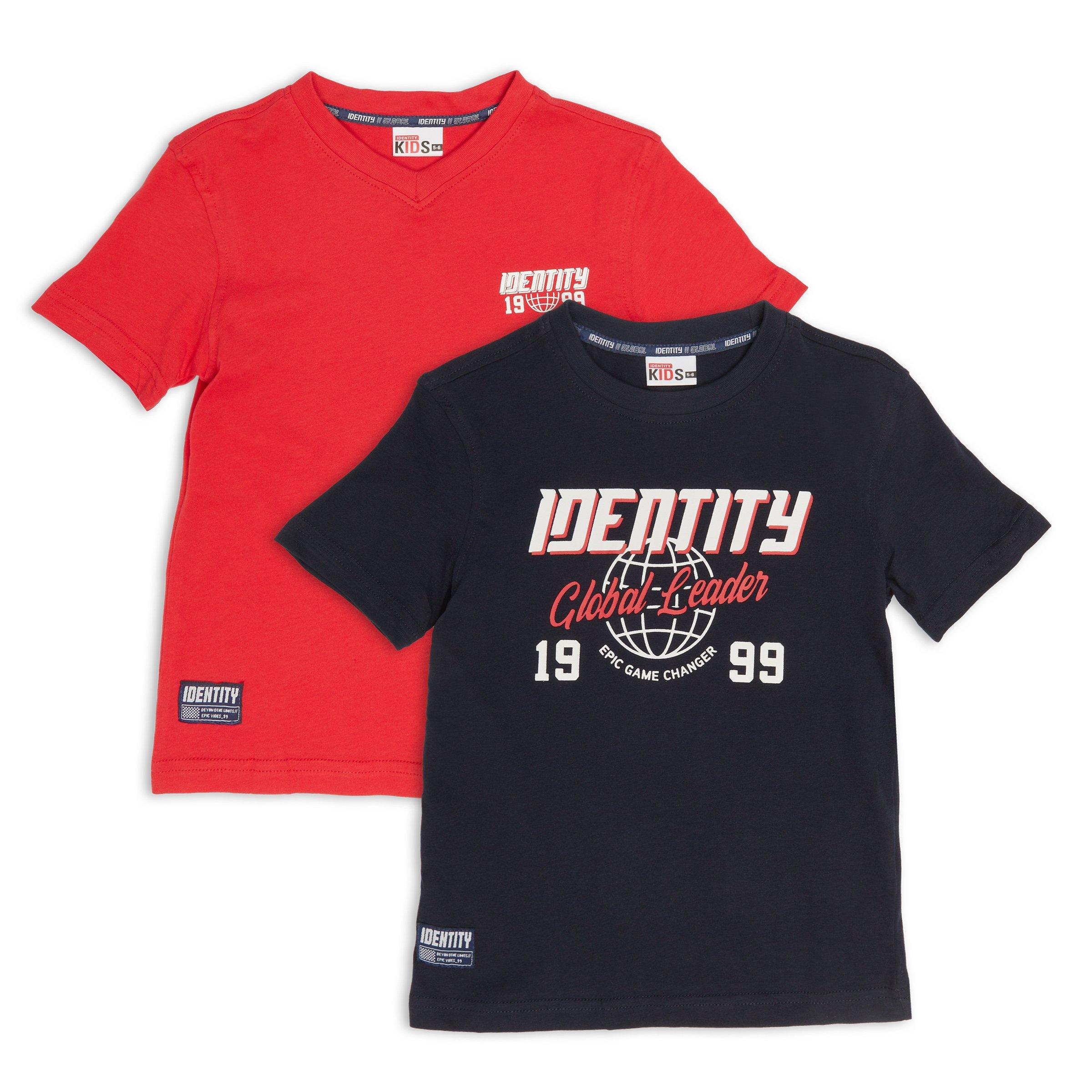 Kid Boys 2-pack Red and Navy T-shirts (3180863) | Identity