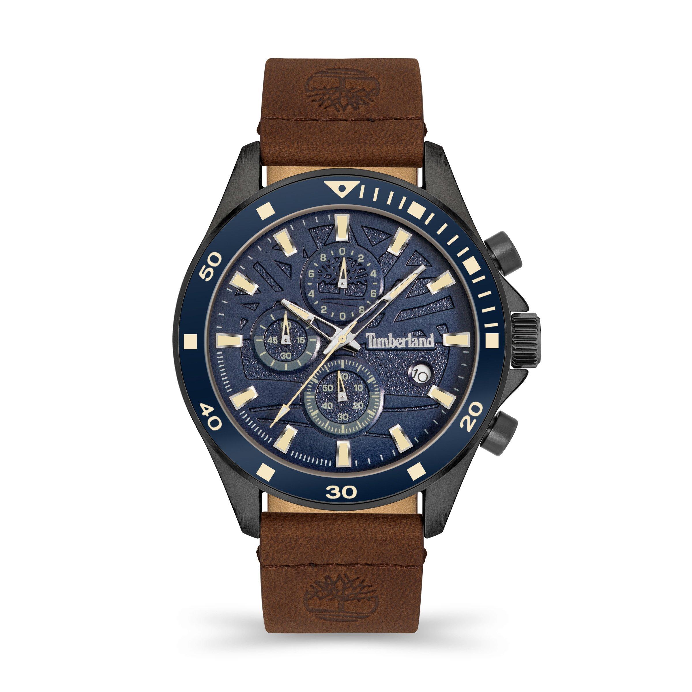 Brown Leather Navy Dial Watch (3180878) | Timberland