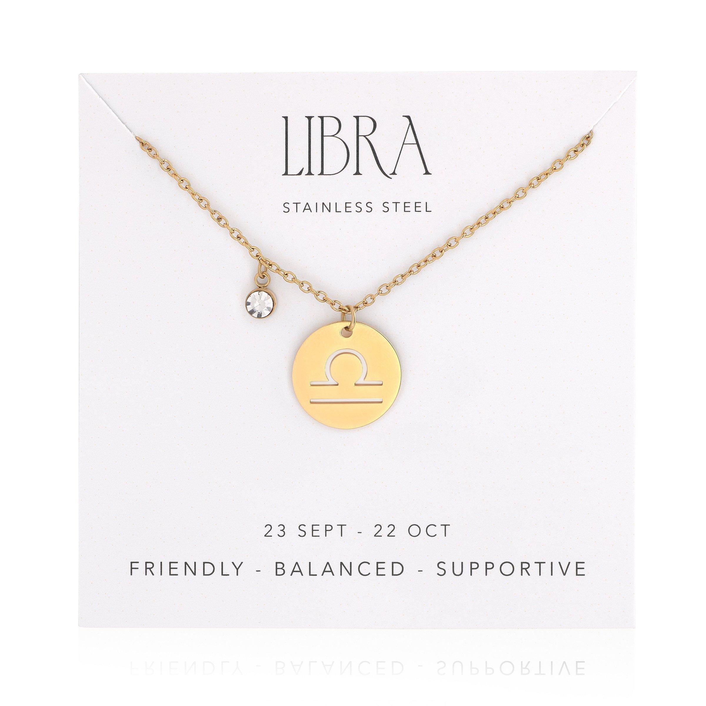 Libra Zodiac Sign Necklace (3180894) | Stainless Steel