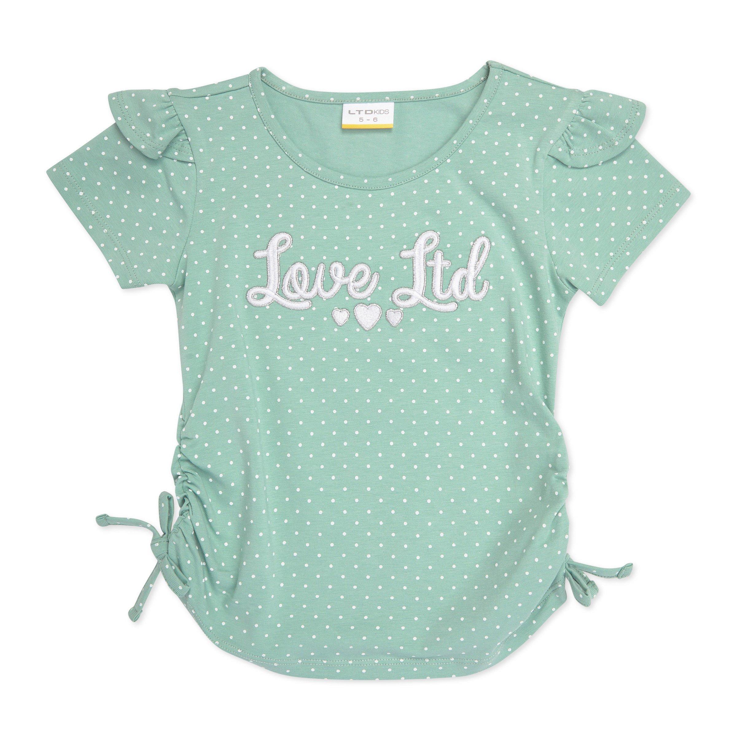 Kid Girls Sage Green Spotted T-shirt (3180976) | LTD Kids