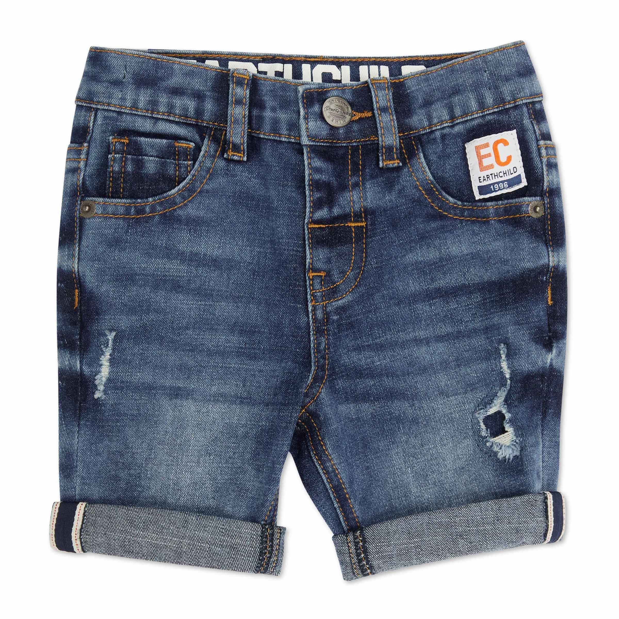 Baby Boys Blue Denim Shorts (3181066) | Earthchild