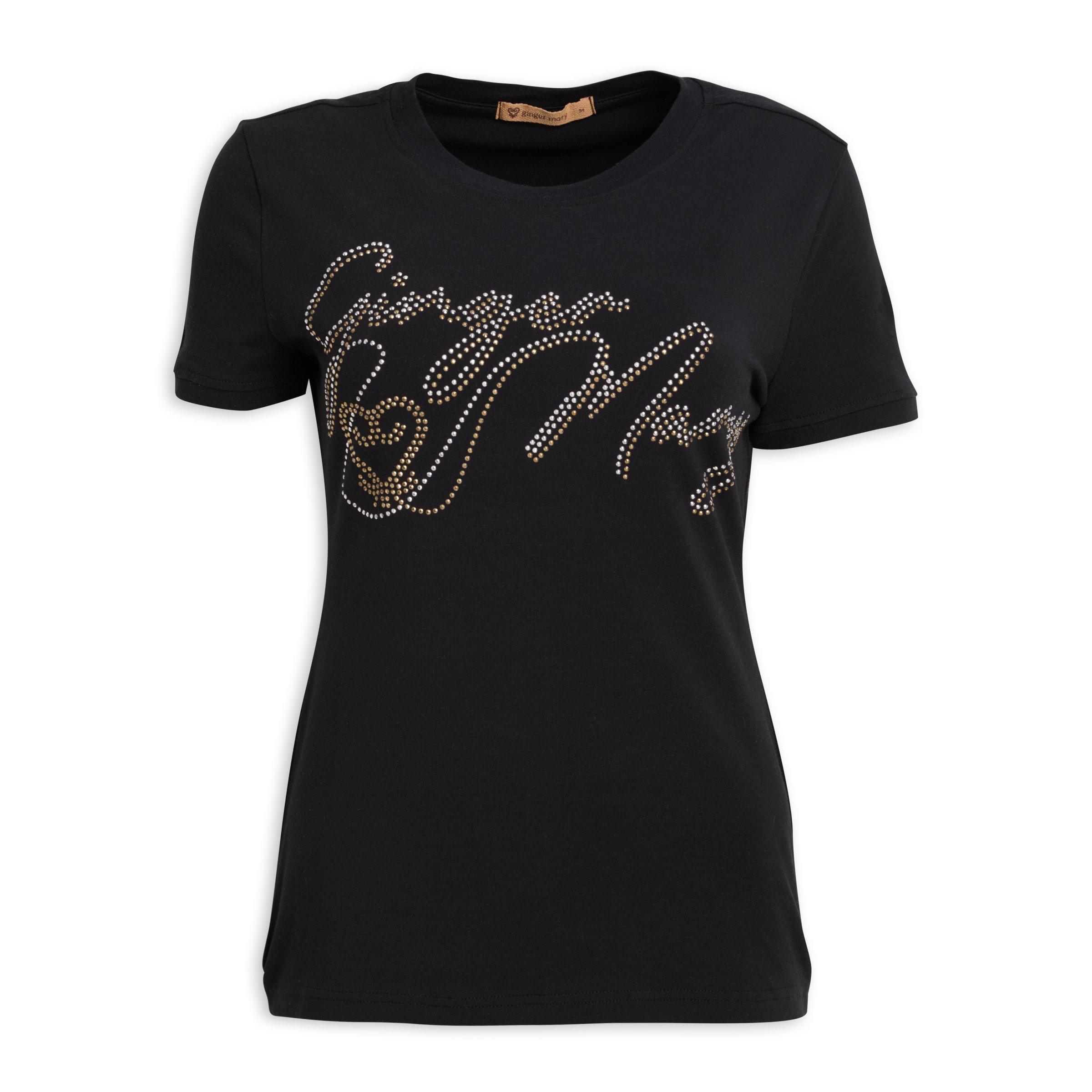 Black Branded T-shirt (3181085) | Ginger Mary
