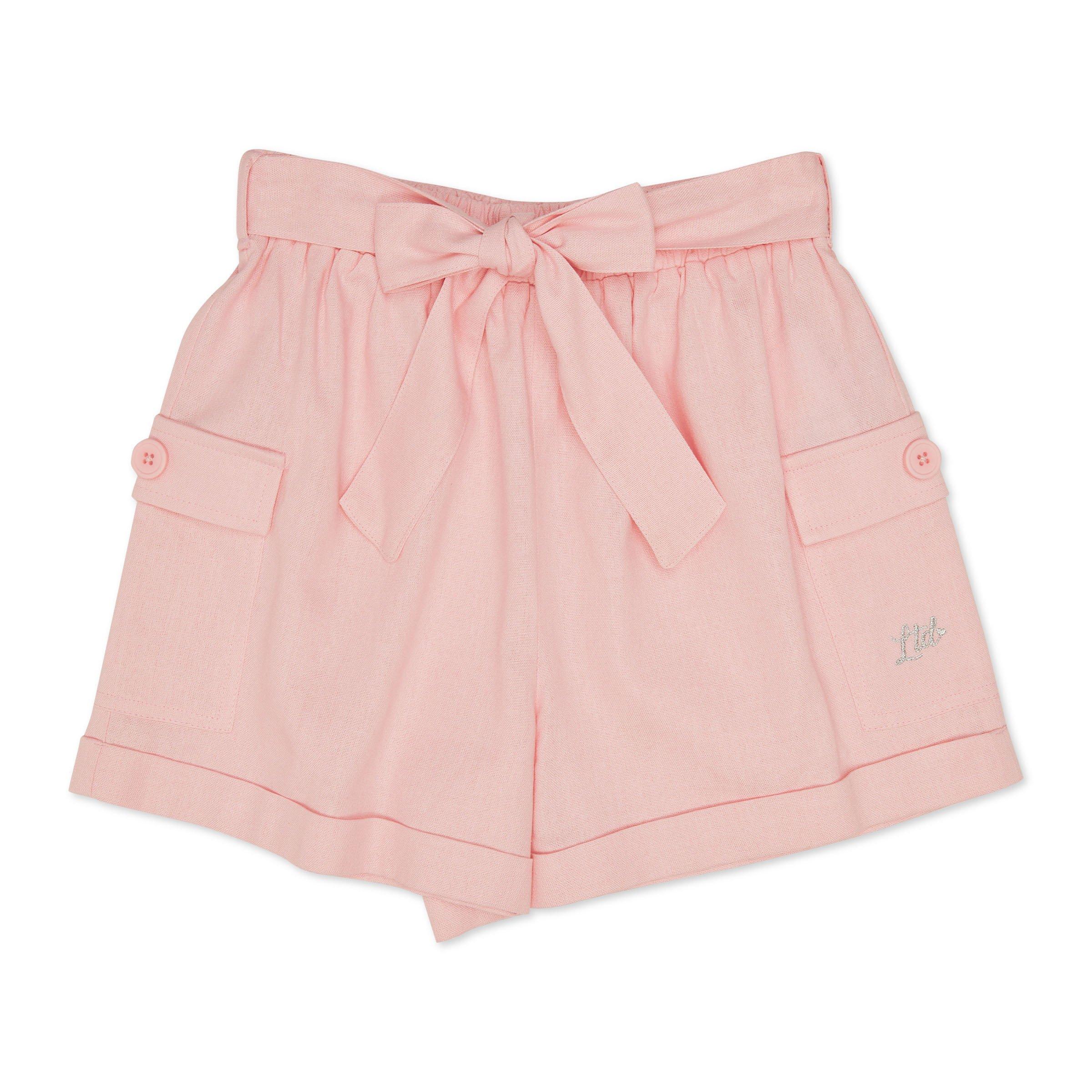 Girls Pink Belted Shorts (3181099) | LTD Kids