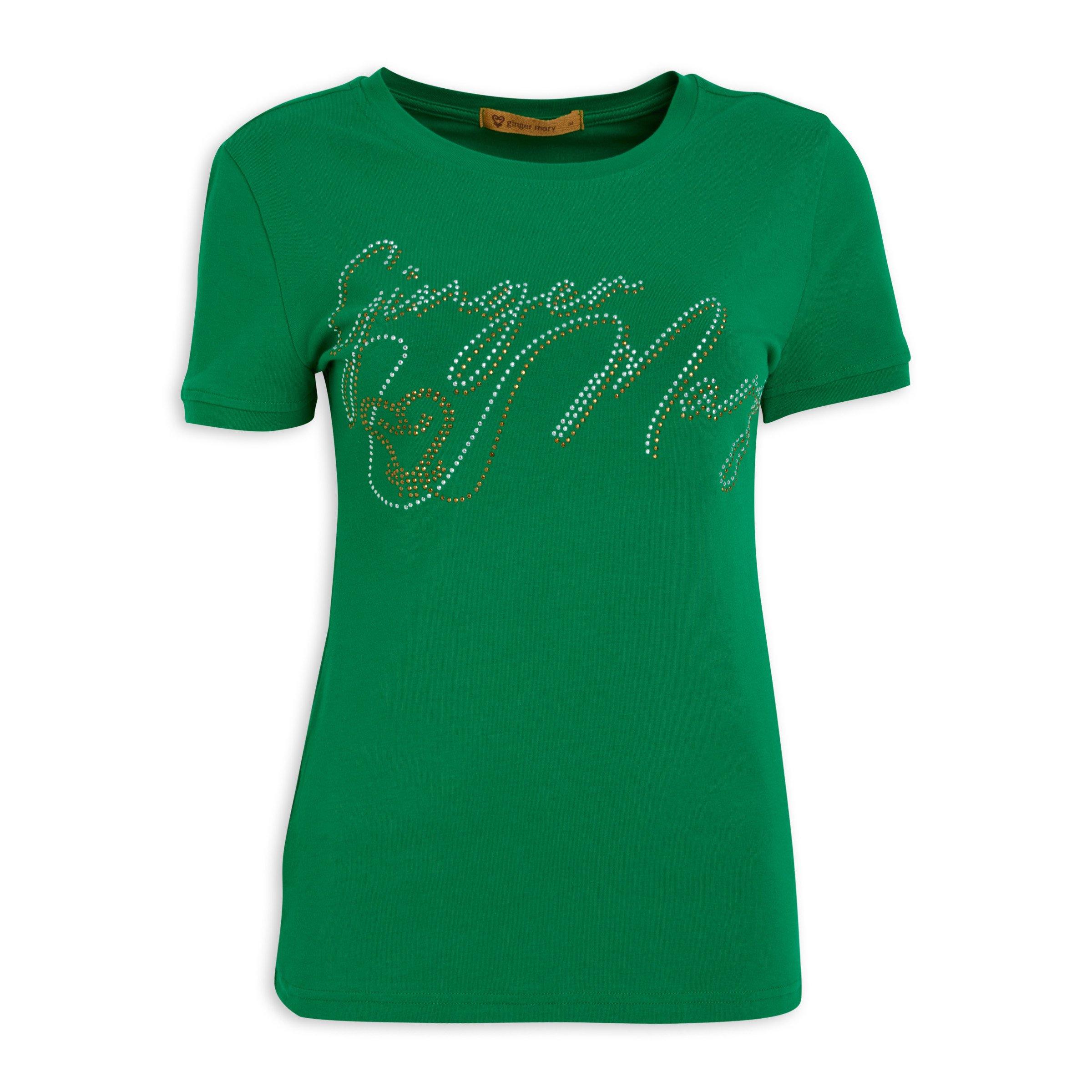 Green Studded T-shirt (3181115) | Ginger Mary