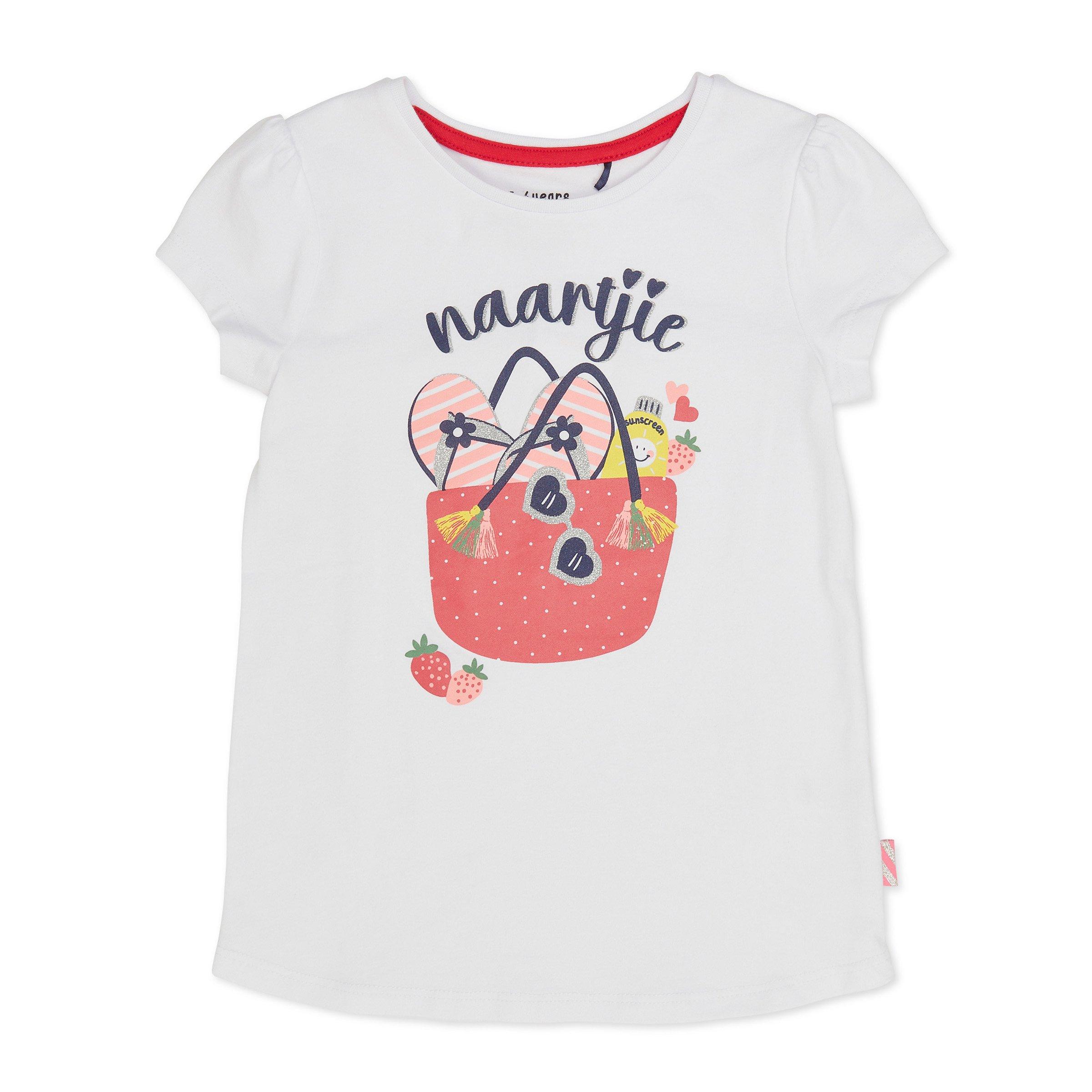 Kid Girls White Graphic T-shirt (3181128) | Naartjie