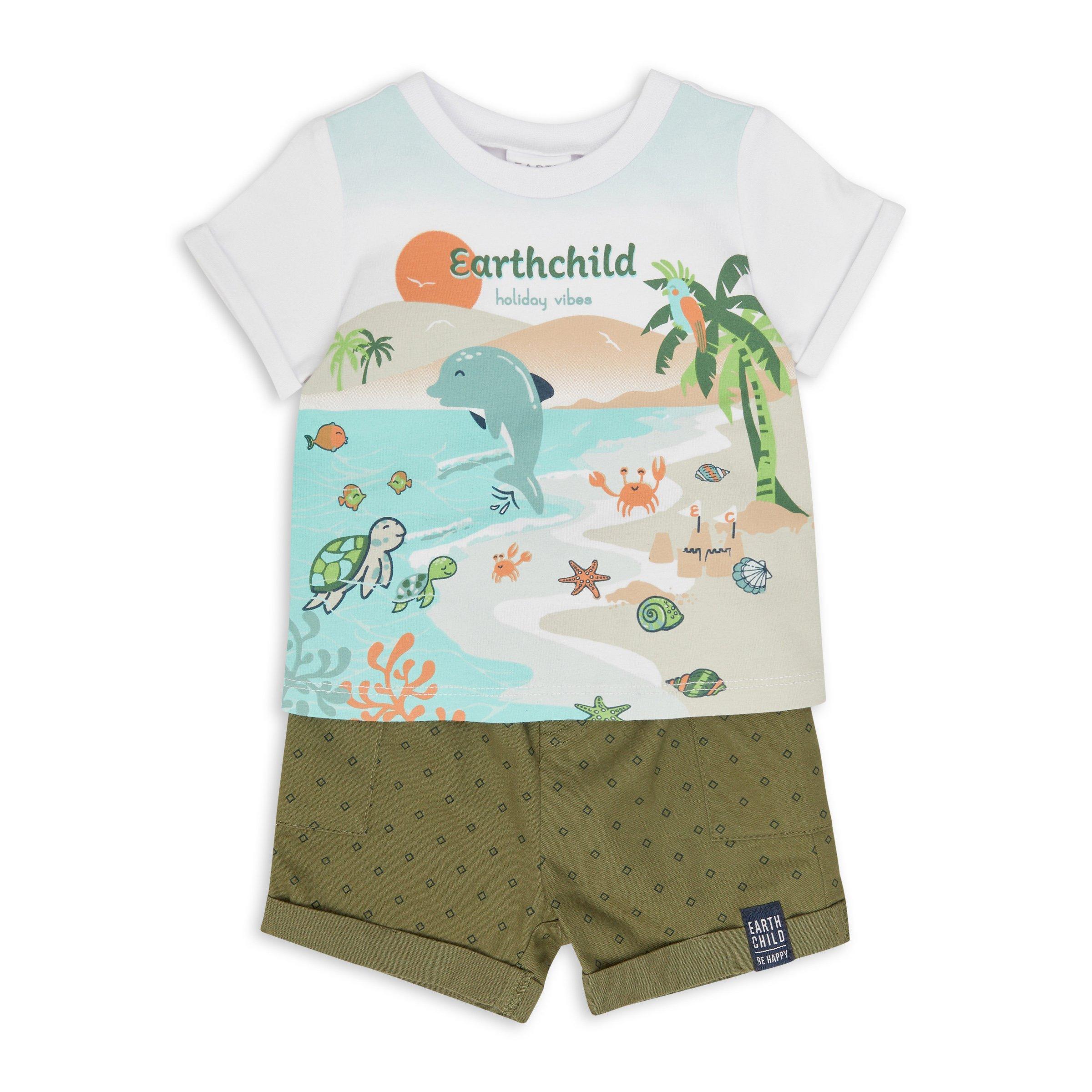 Baby Boy Seascape T-shirt and Shorts Set (3181250) | Earthchild