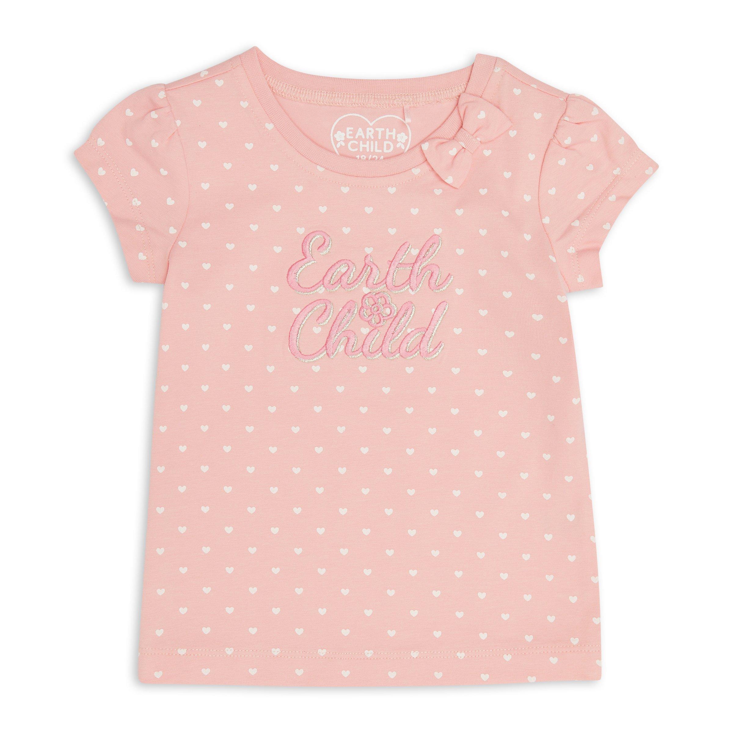 Baby Girls Pink Spotted T-shirt (3181285) | Earthchild