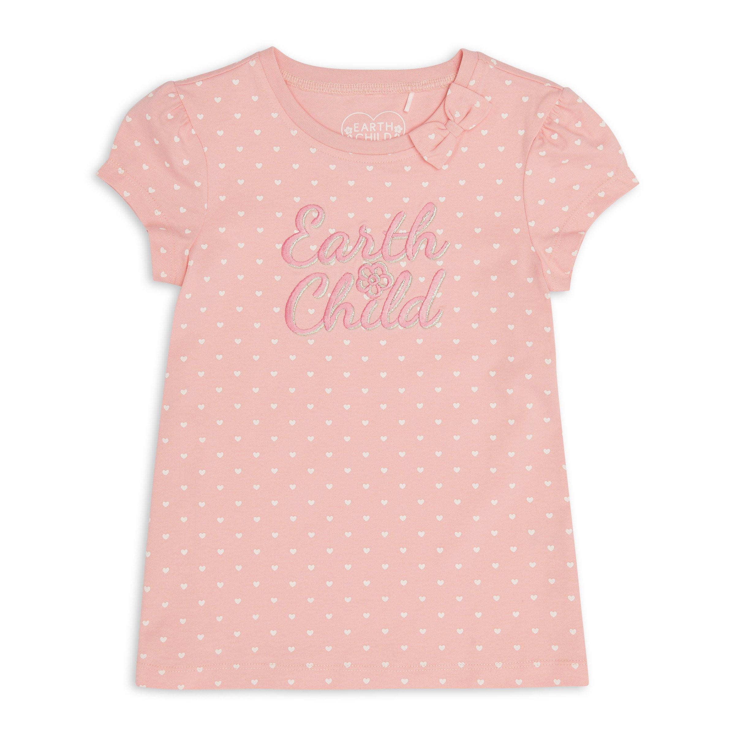 Kid Girls Pink Spotted T-shirt (3181286) | Earthchild