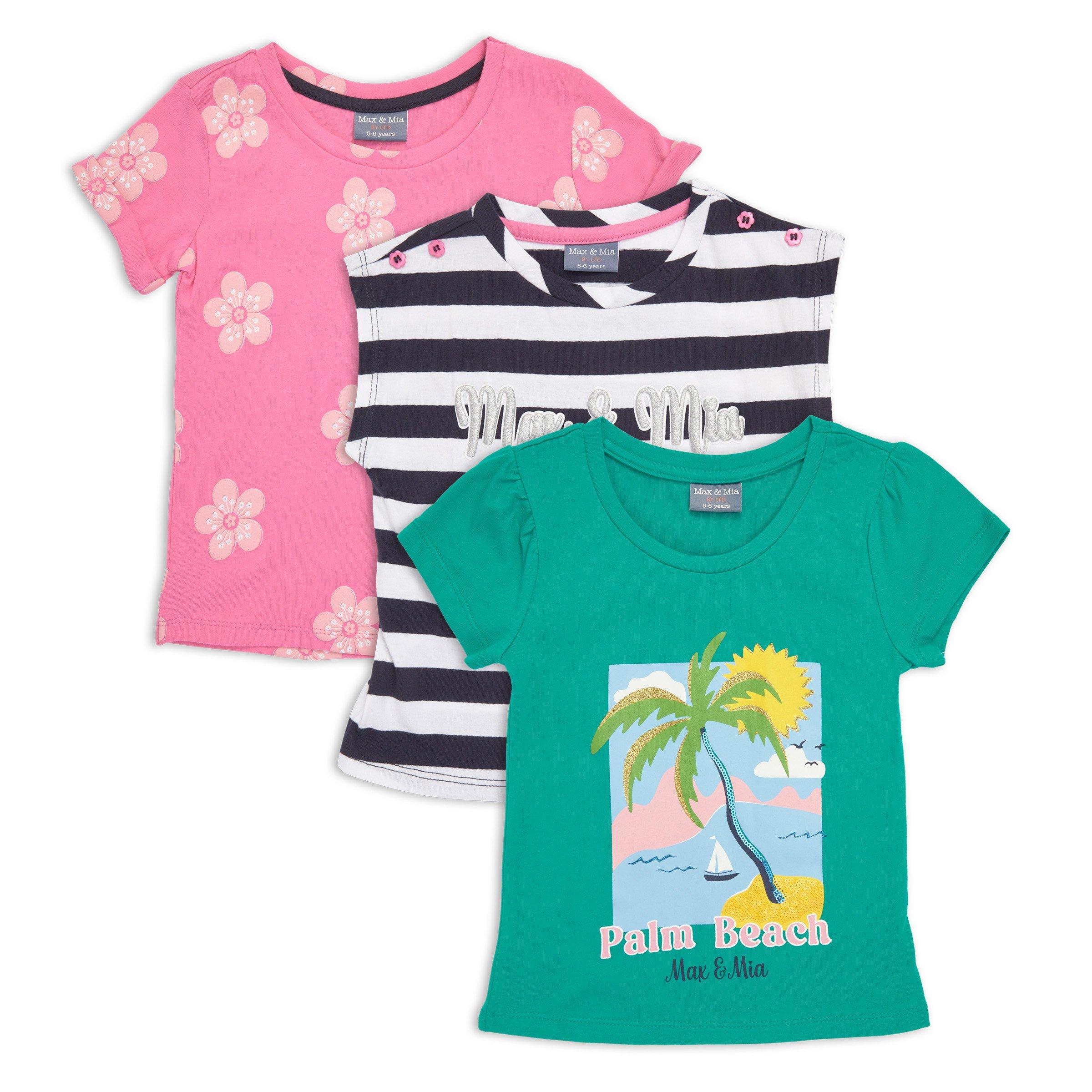 Kid Girl 3-pack T-shirts (3181313) | Max & Mia