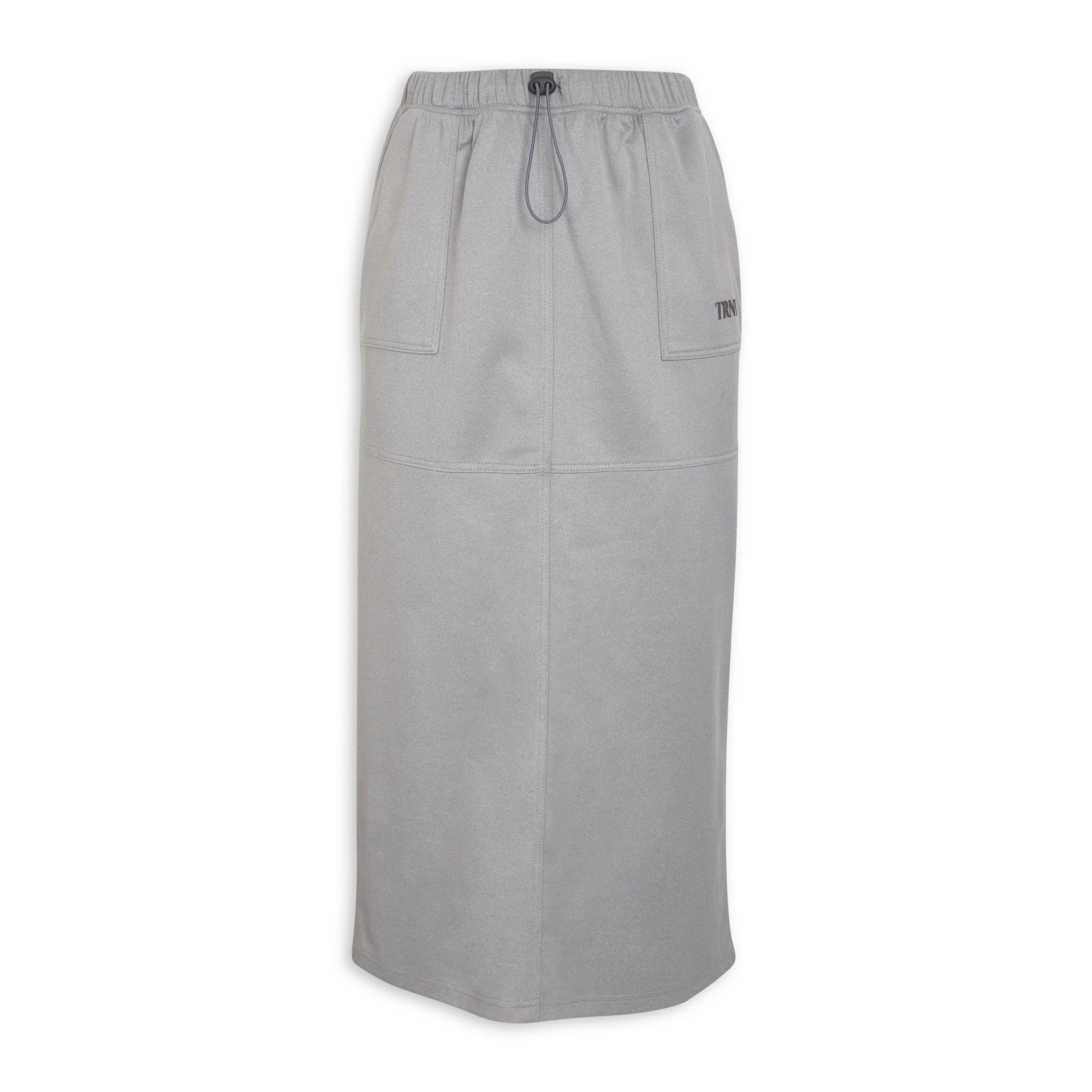Grey Column Midi Skirt (3181327) | TRNY