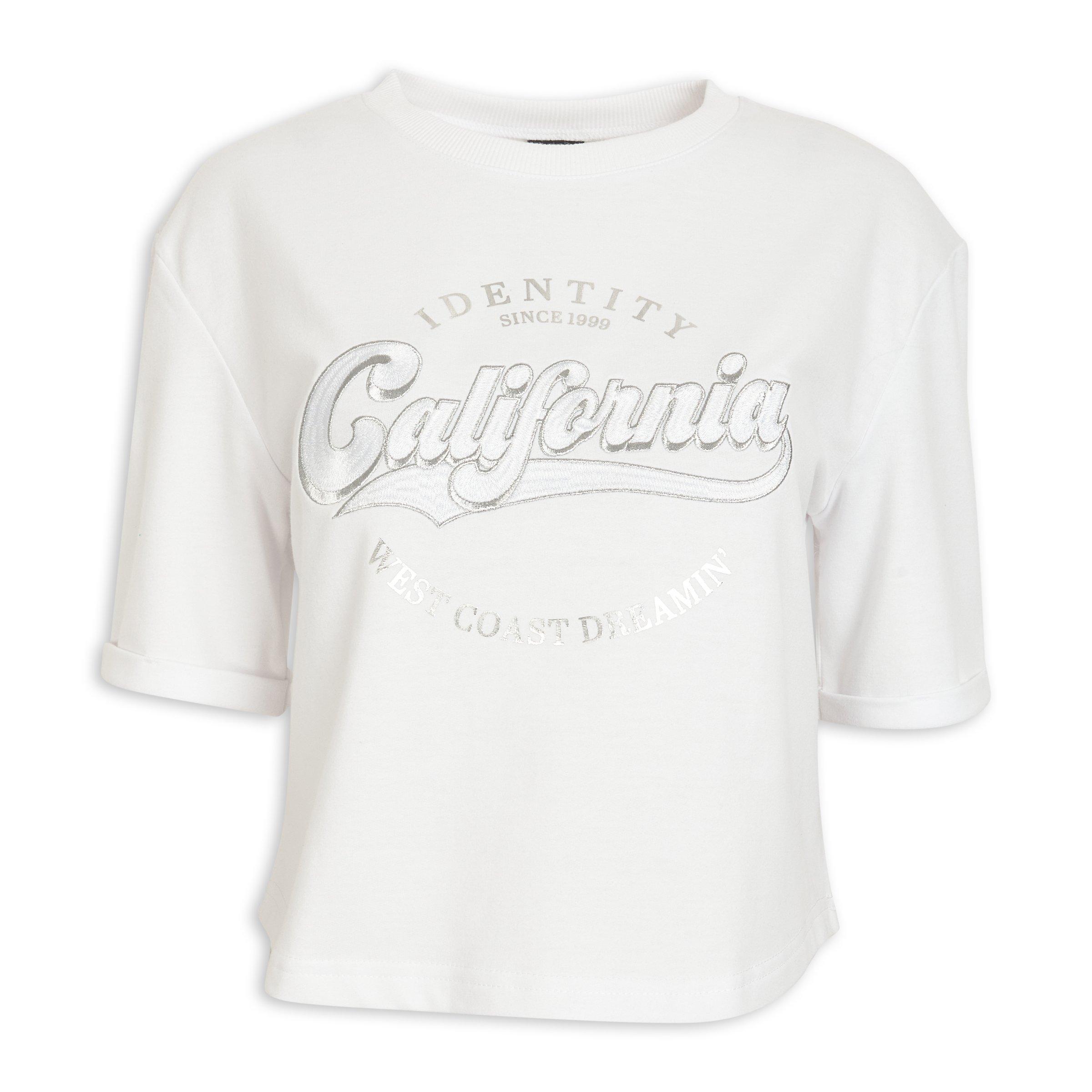White Branded Folded Sleeves T-shirt (3181352) | Identity