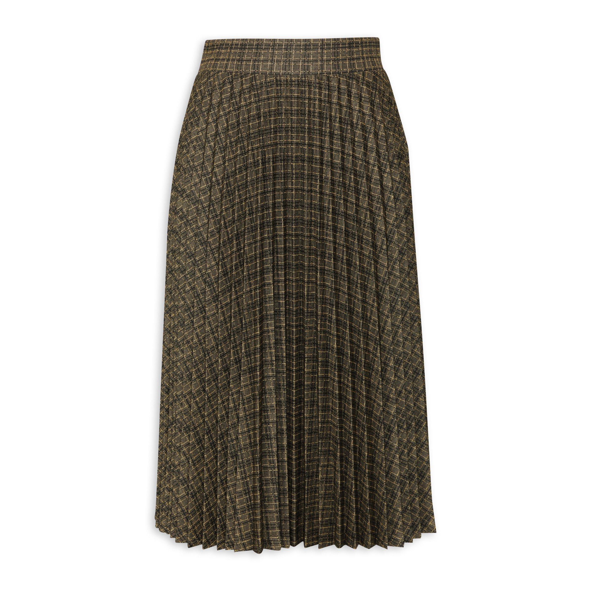 Brown Check Pleated Skirt (3181413) | Truworths