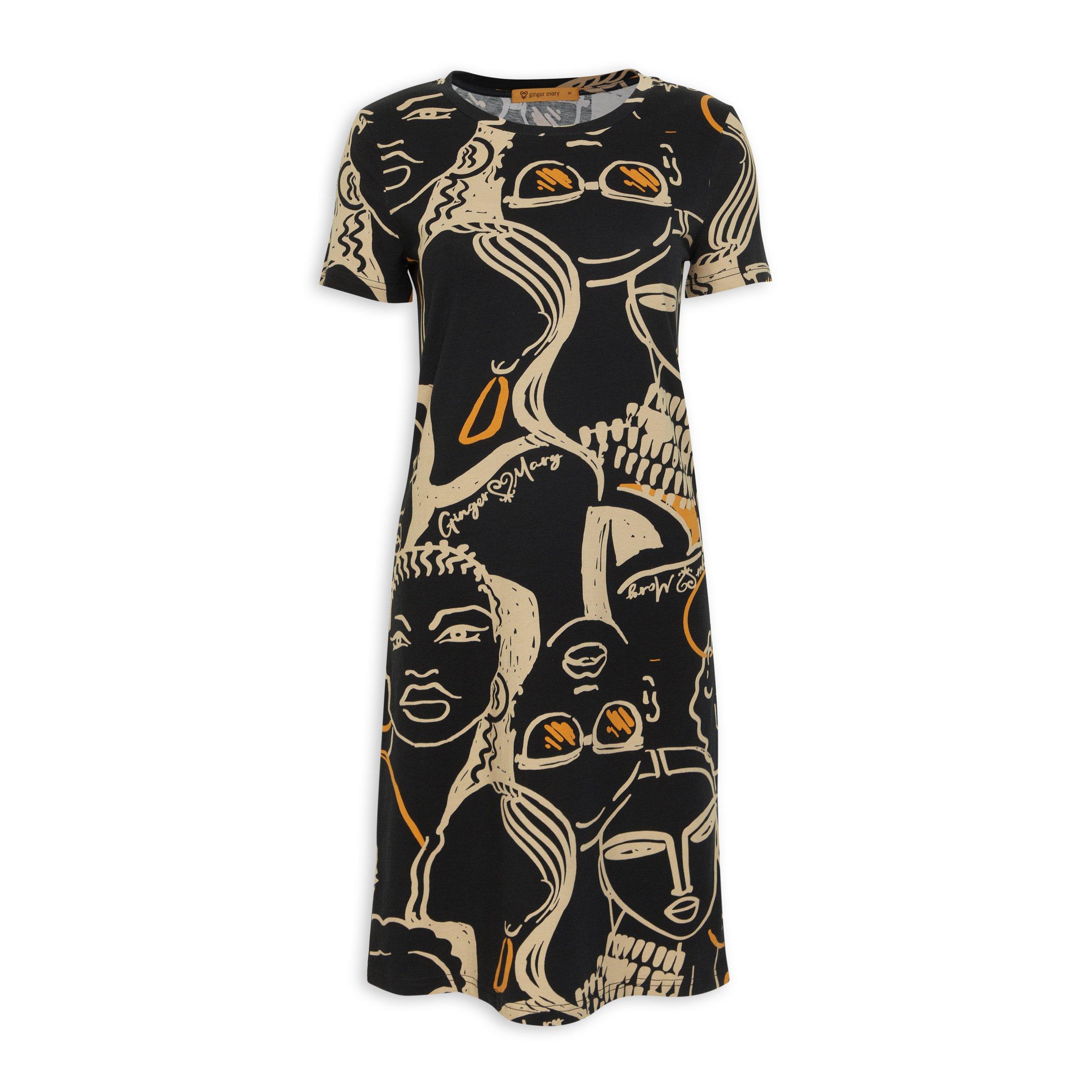 Faces Print Sheath Dress (3181755) | Ginger Mary