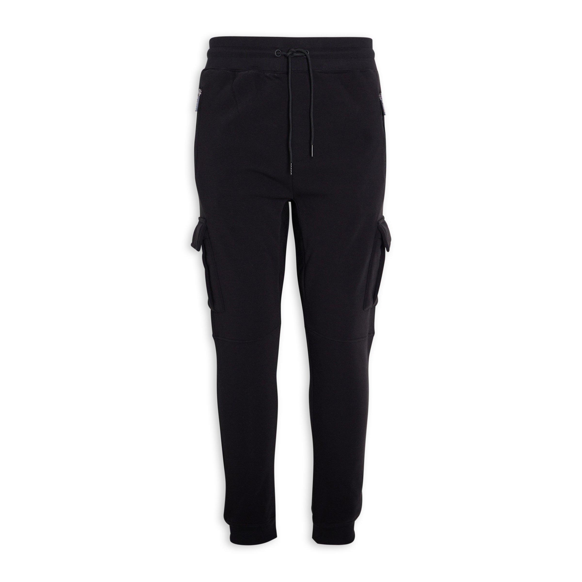 Black Cargo Jogger Pants (3181792) | Identity