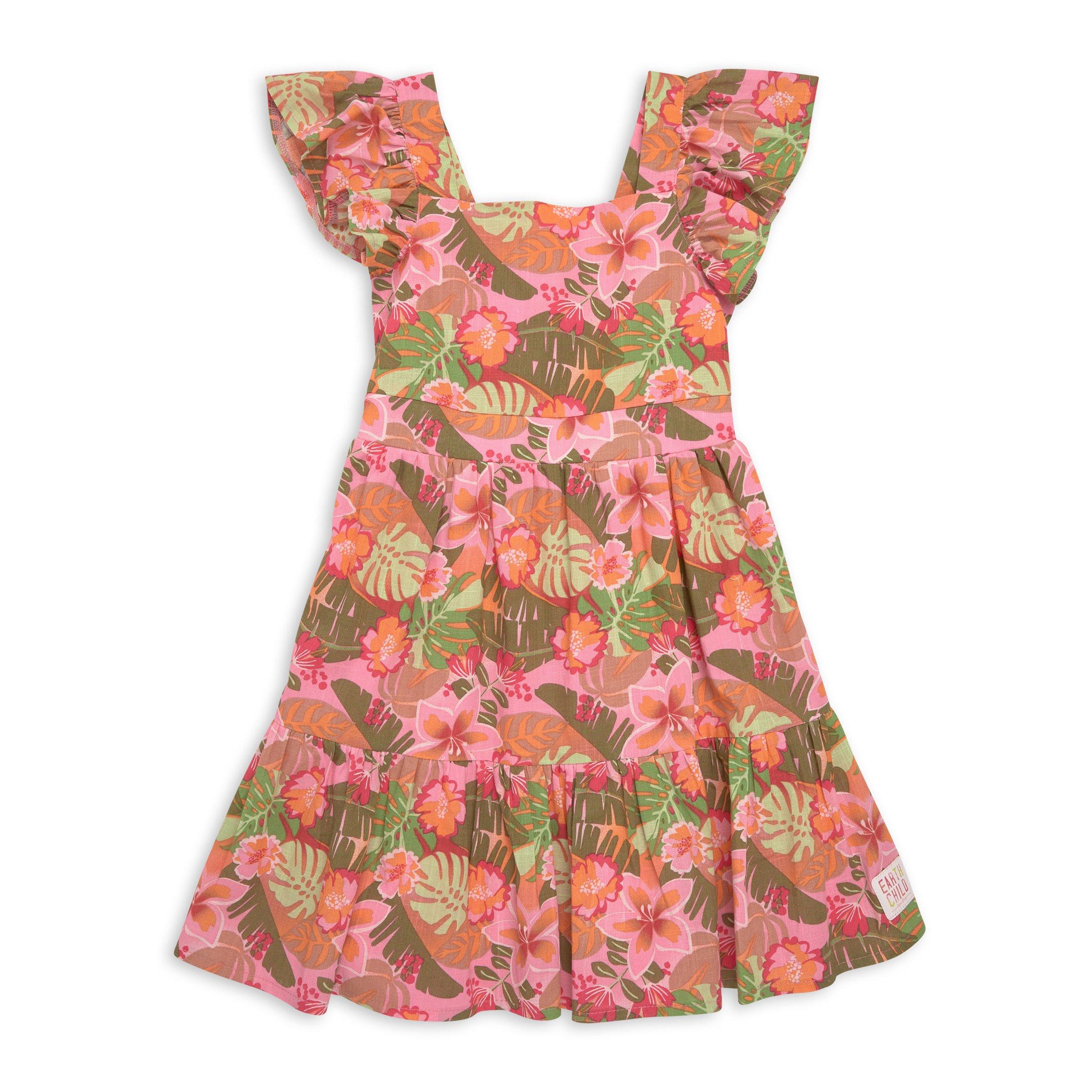 Kid Girls Tropical Printed Dress (3181888) | Earthchild